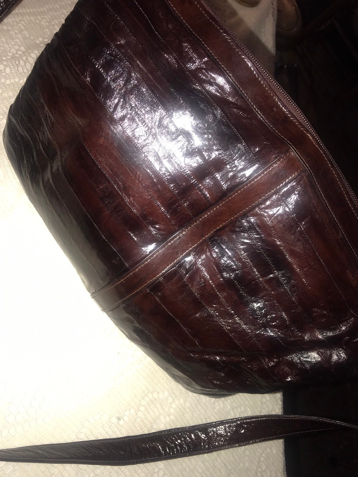 Vintage Eel Skin Purse. Blood Red Eel Skin Purse. Eel Skin Purse ...