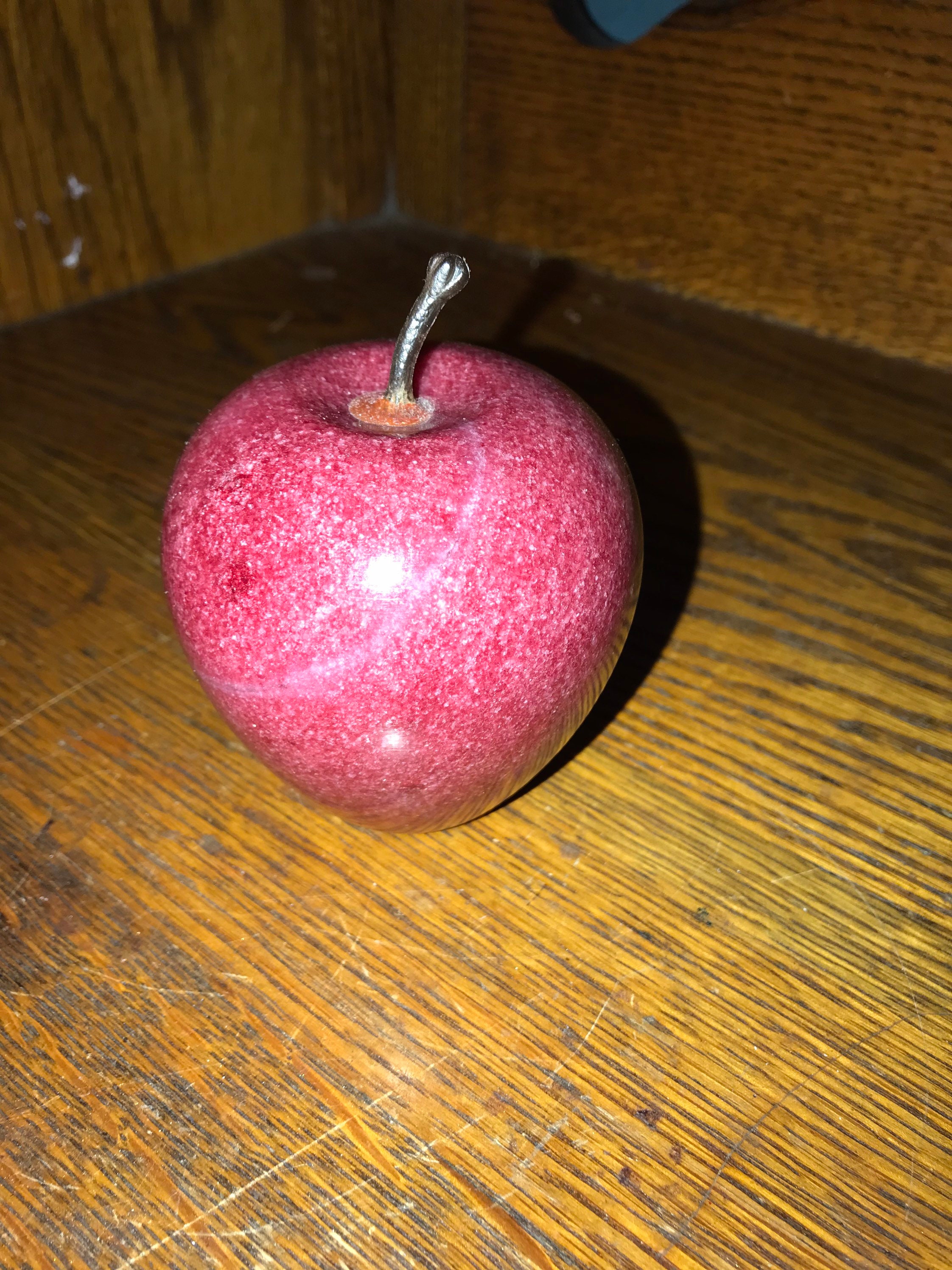 Vintage Red Marble Apple Paperweight. Apple Paper Weight. Marble Apple ...