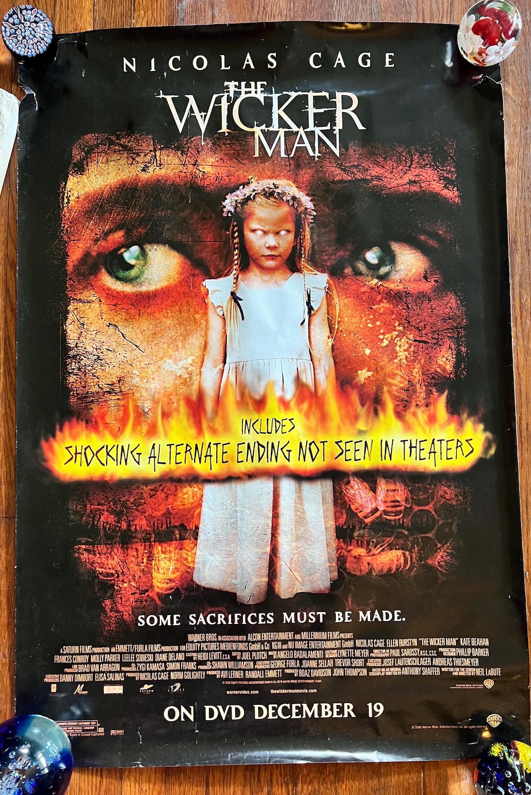 Vintage Whicker Man Movie Promo Poster, DVD Release, Video Store Poster ...