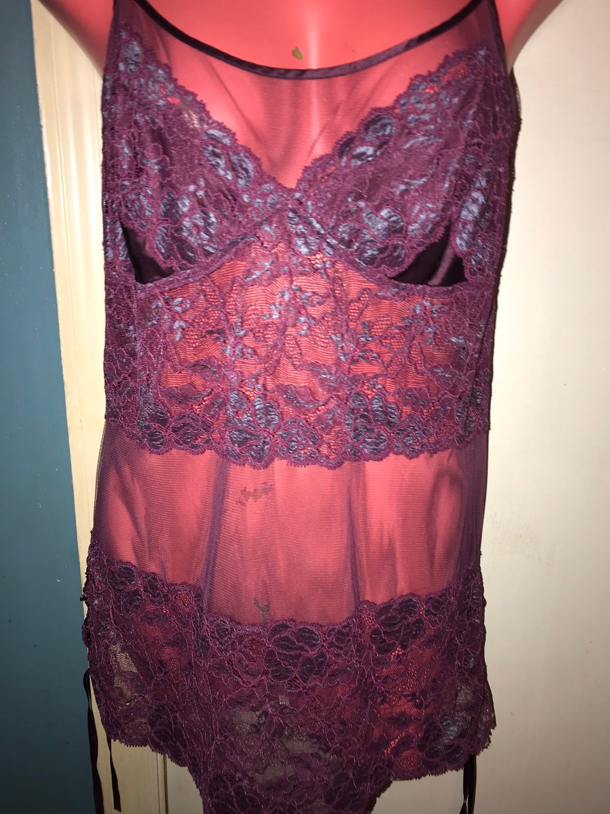 Vintage Victorias Secret Lingerie. Victorias Secret Purple Lace Nightie ...