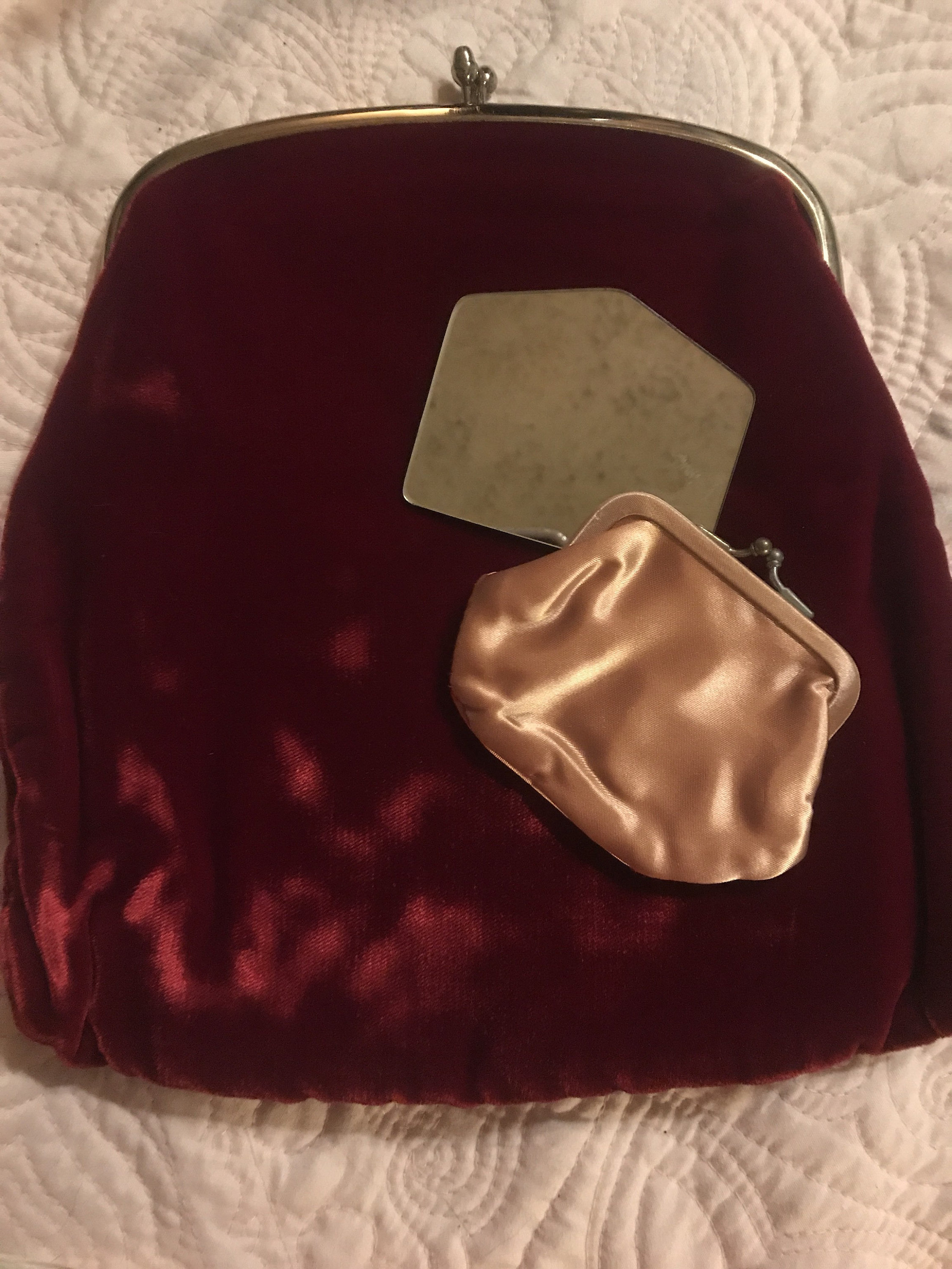 Vintage Ingber Red Clutch. Vintage Red Velvet Clutch Purse. Red Velvet ...