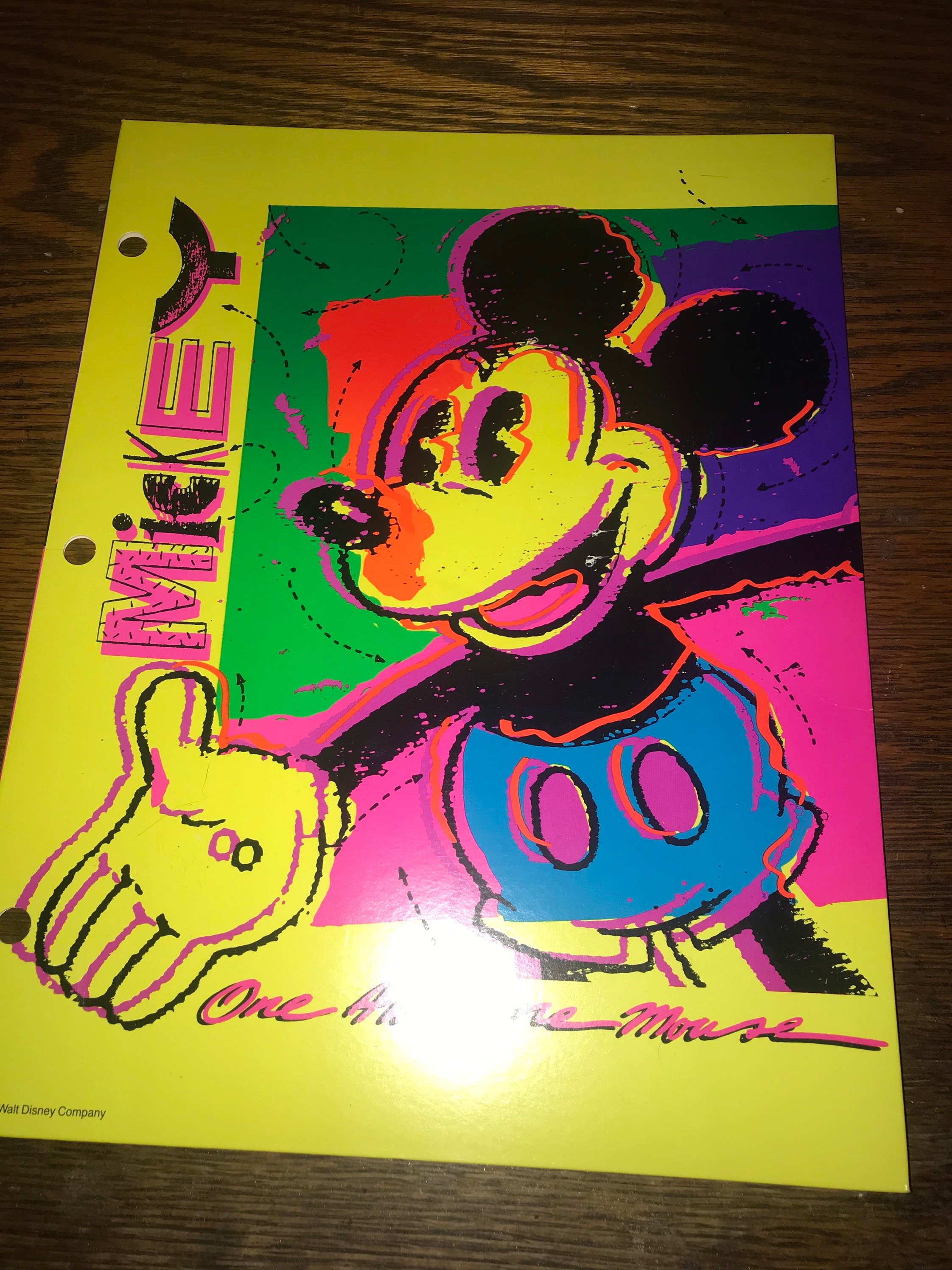 Vintage Mead Mickey Mouse Folder Mickey Mouse Portfolio Office Home ...