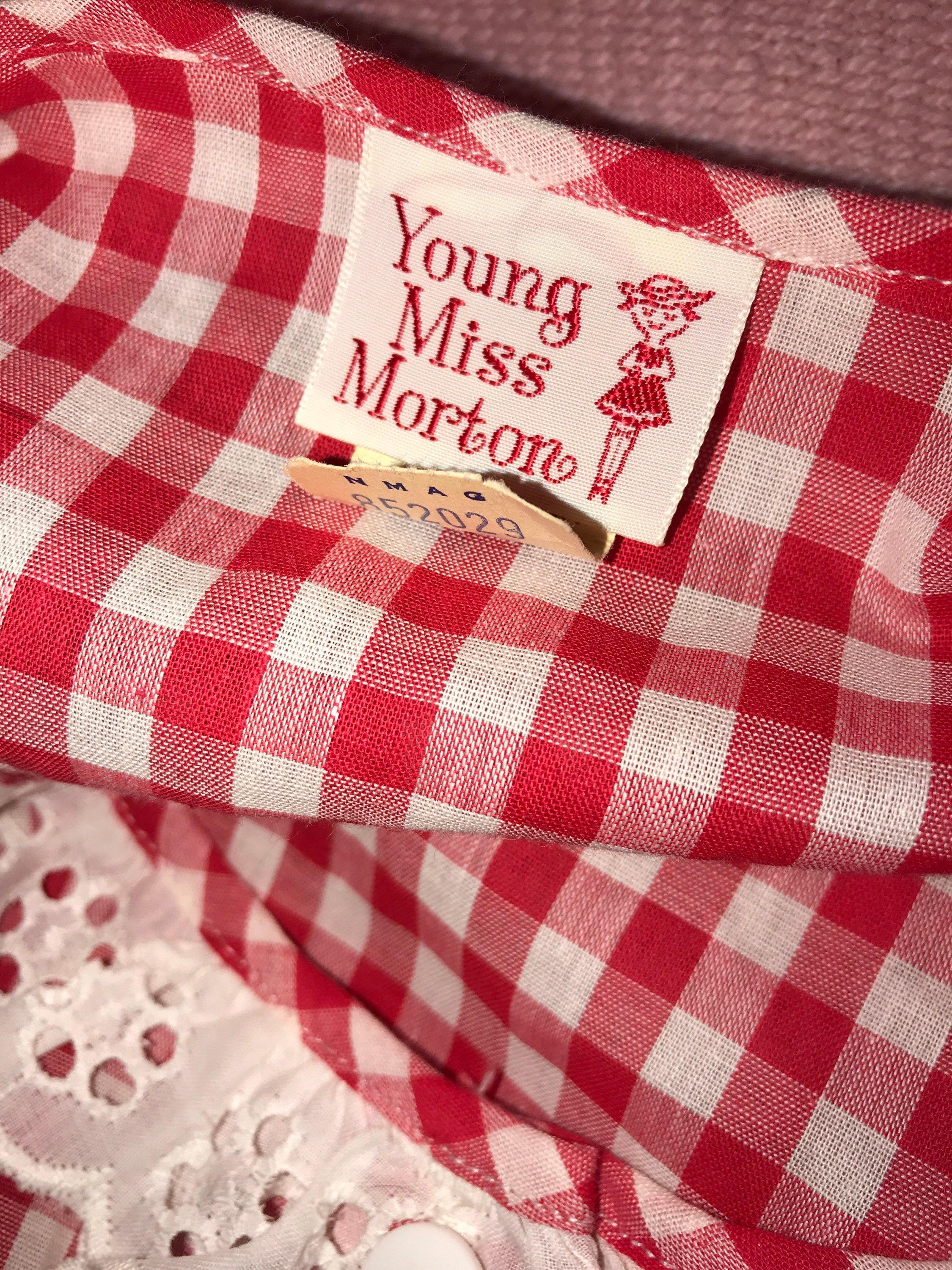 Vintage Deadstock Young Miss Morton Pajamas. 1970’s Red and White Check ...