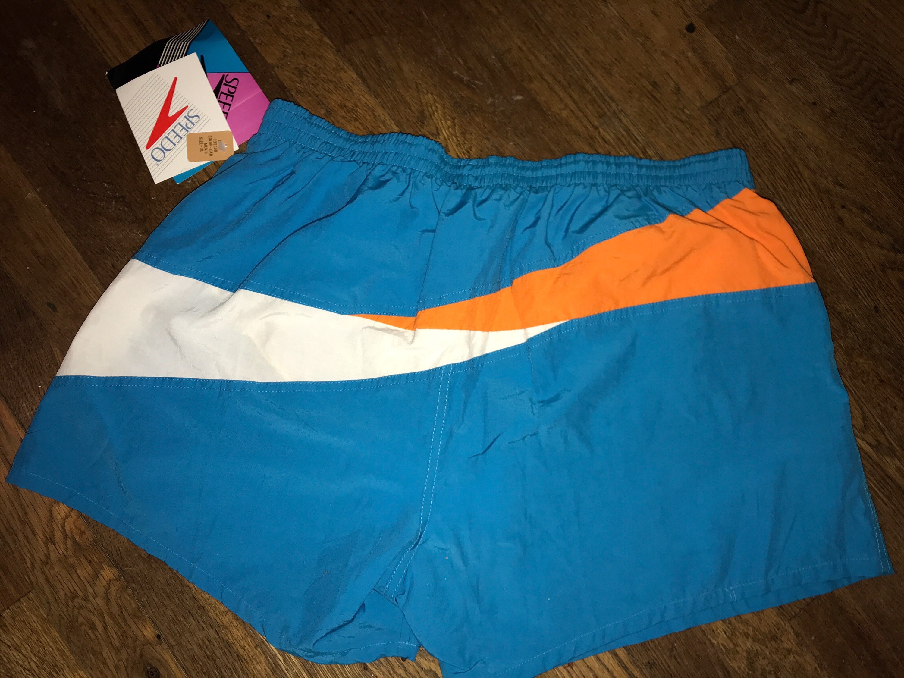 Vintage NWT Speedo Swim Trunks. 1980’s Bright Blue Colorful Speedo Swim ...