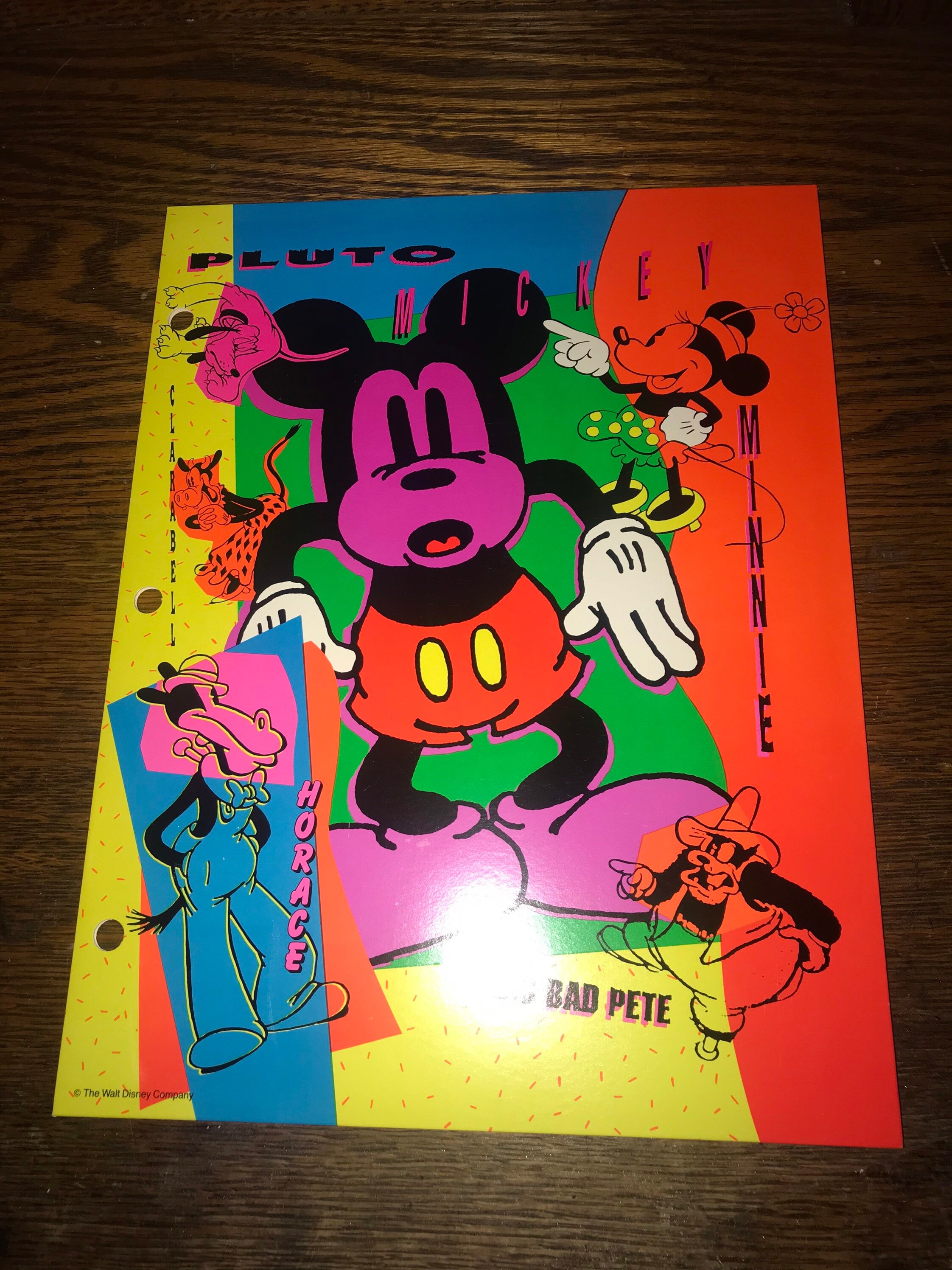 Vintage Mead Mickey Mouse Folder Mickey Mouse Portfolio Office Home ...