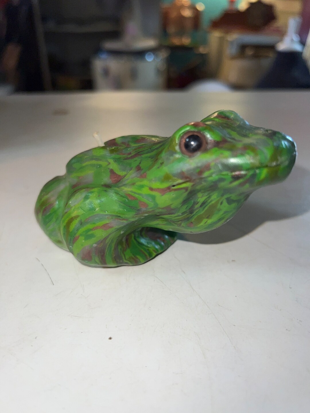 Vintage Carved Frog Candle. Very Cool Frog Candle. Vintage Candle. Frog ...
