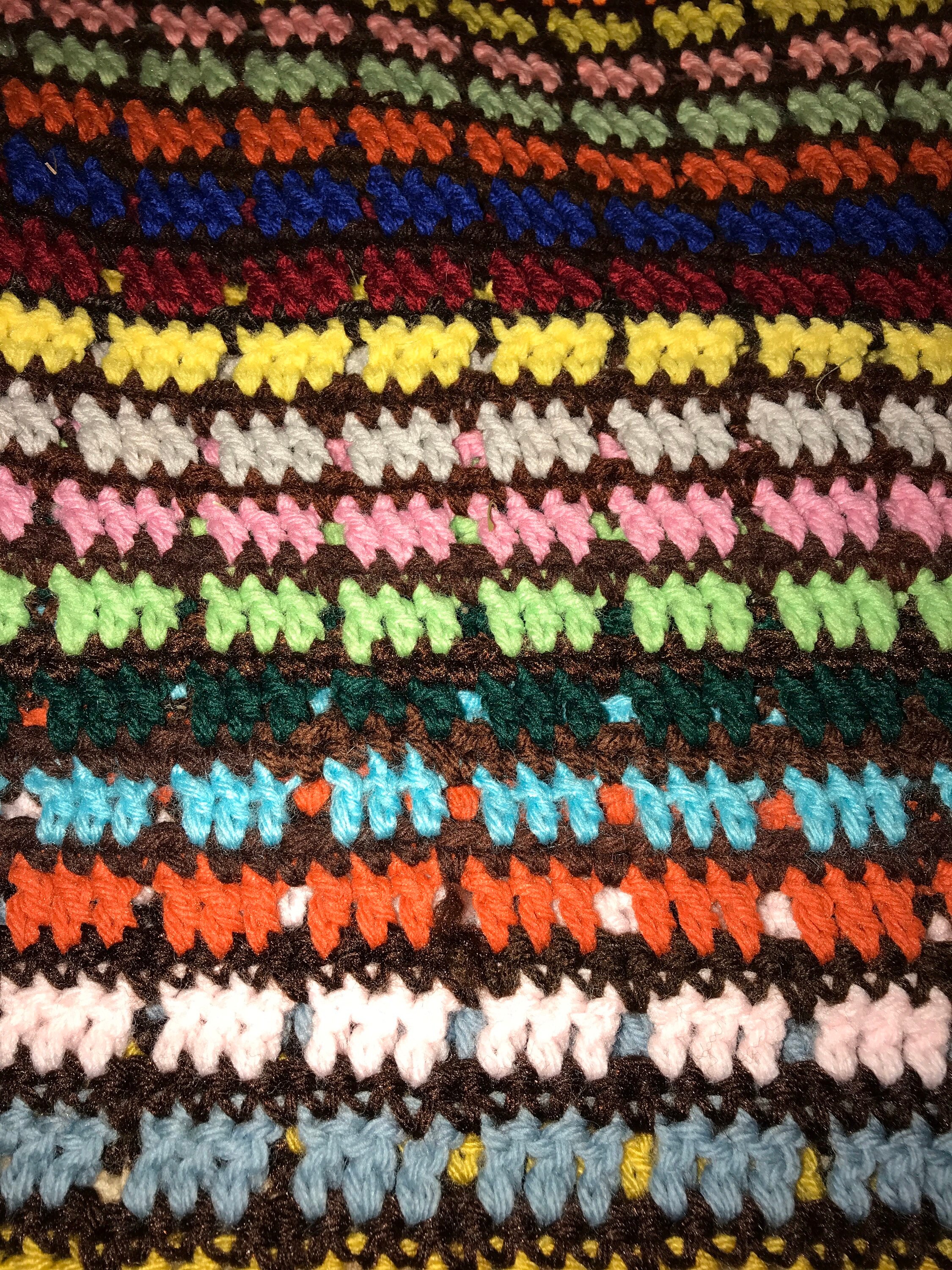 Vintage Afghan. Multi-Colored Afghan. Vintage Blanket. Vintage Afghan ...