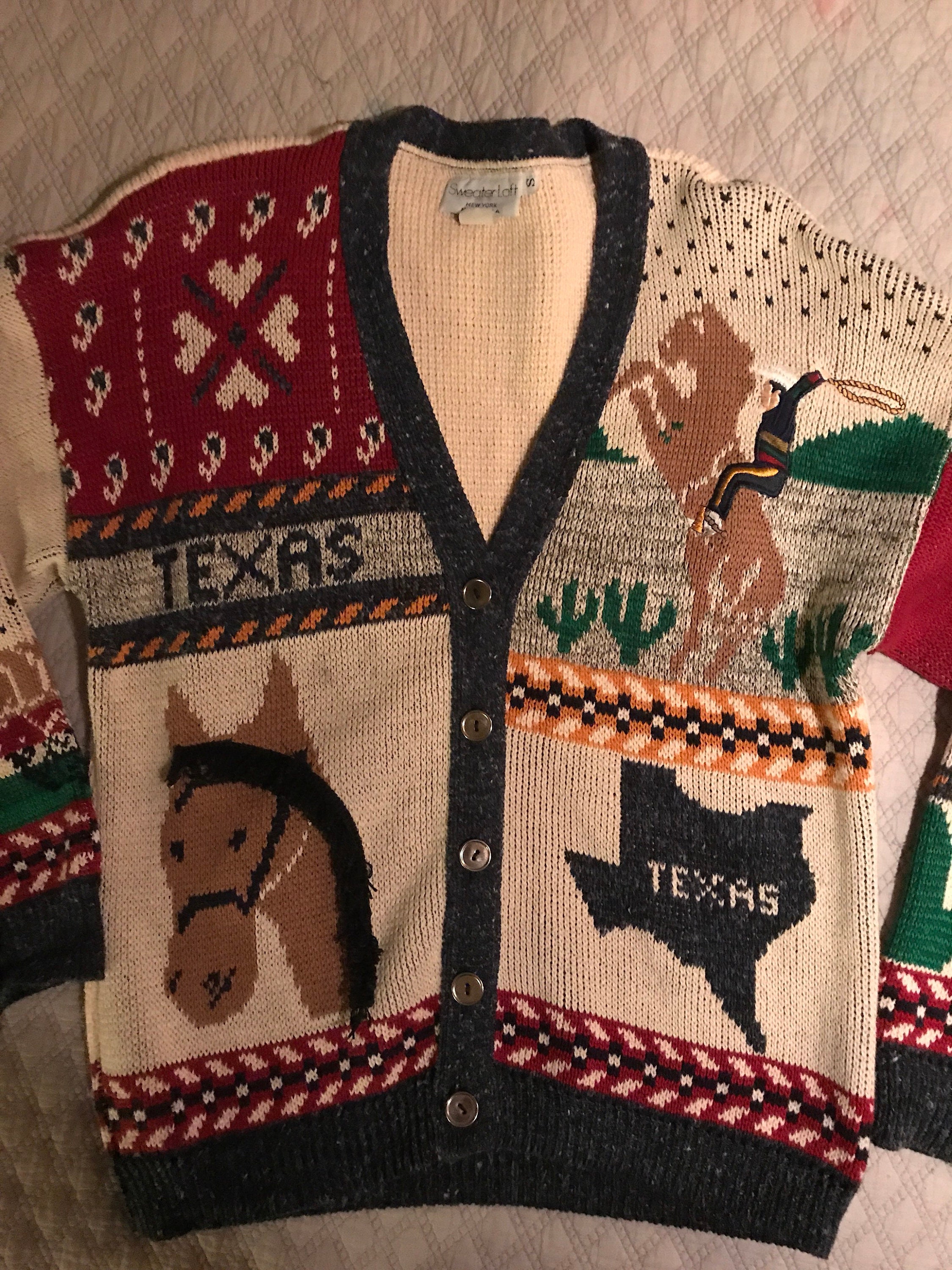 Vintage Texas Sweater. Texas Ugly Sweater. Ugly Texas Sweater. Texas ...