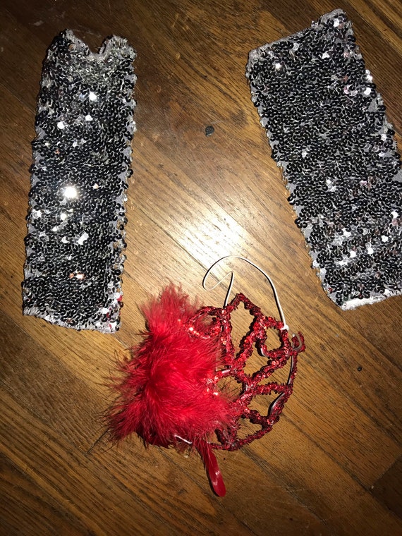 Vintage 1960’s Sequin Silver and Red Tap Costume, Hal… - Gem