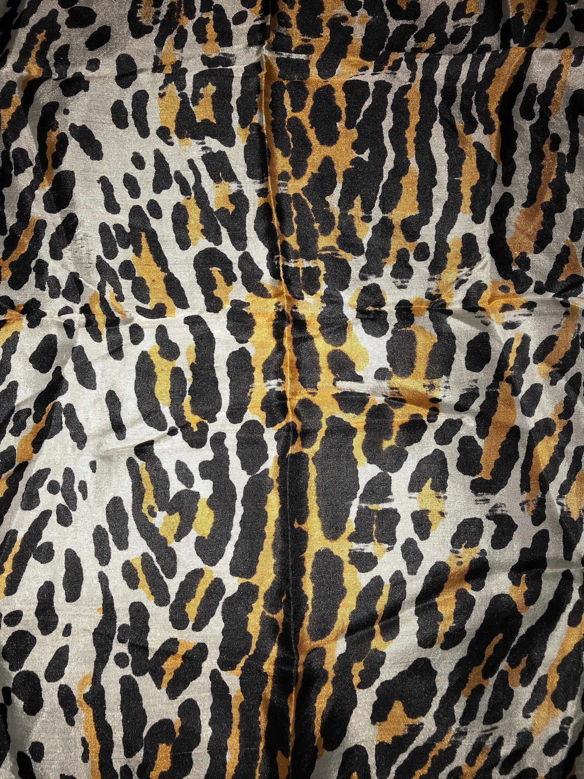 Vintage Animal Print Silk Handkerchief. Animal Print Handkerchief ...