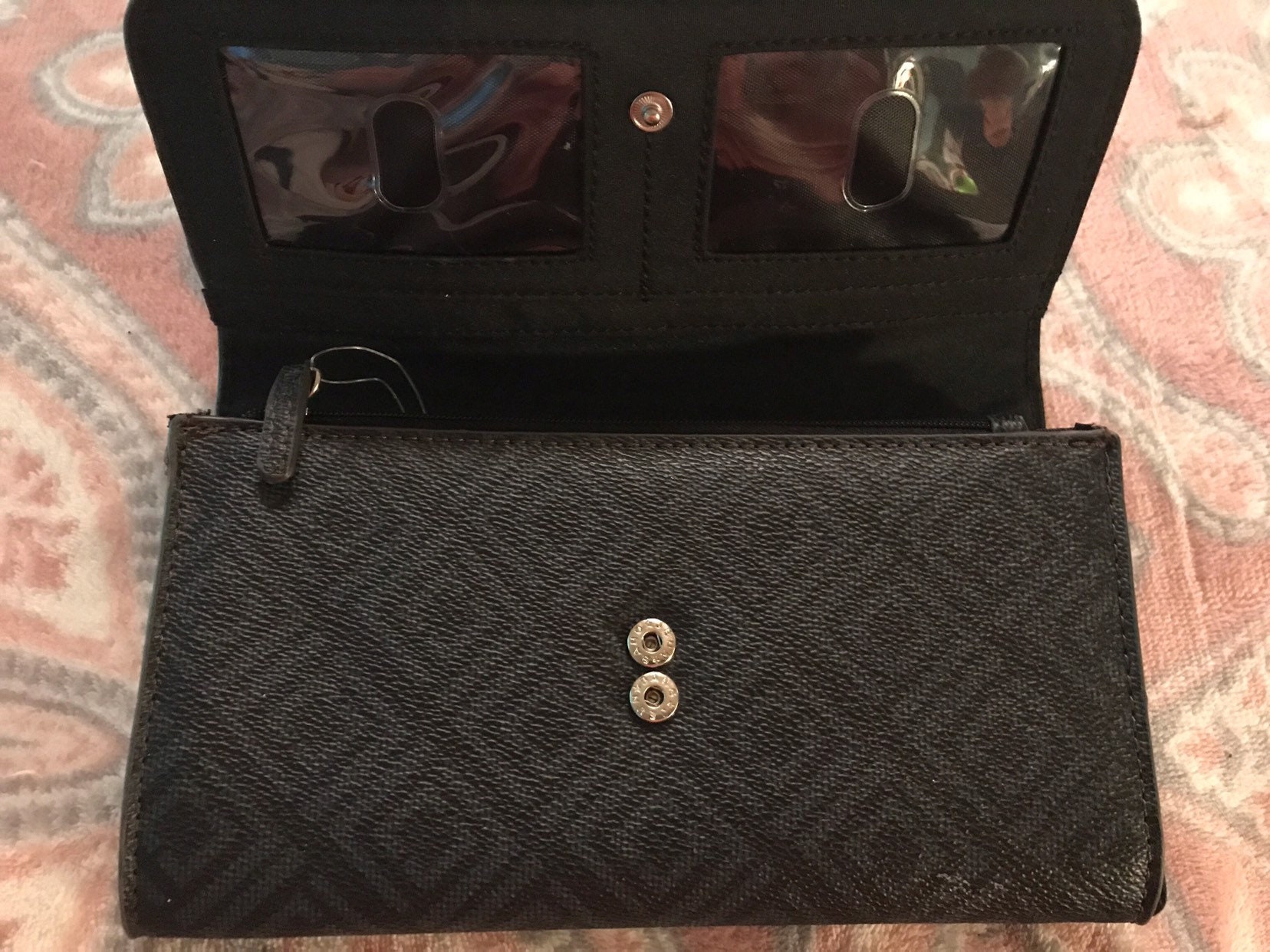 Liz Claiborne Wallet.vintage Black Liz Claiborne Checkbook - Etsy