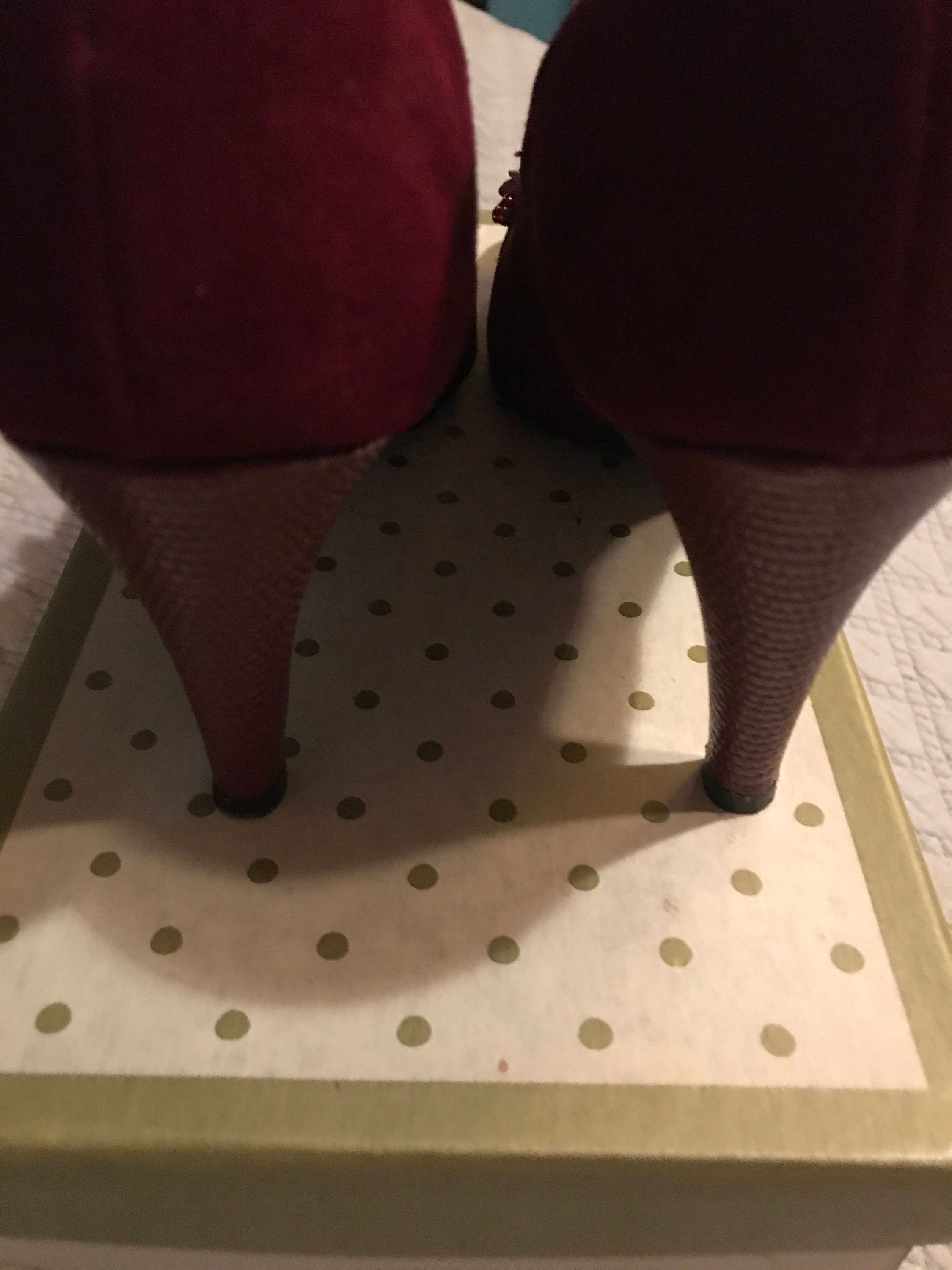 Vintage Red High Heels. Byck's Entre Nous Red Suede High Heels. Red ...