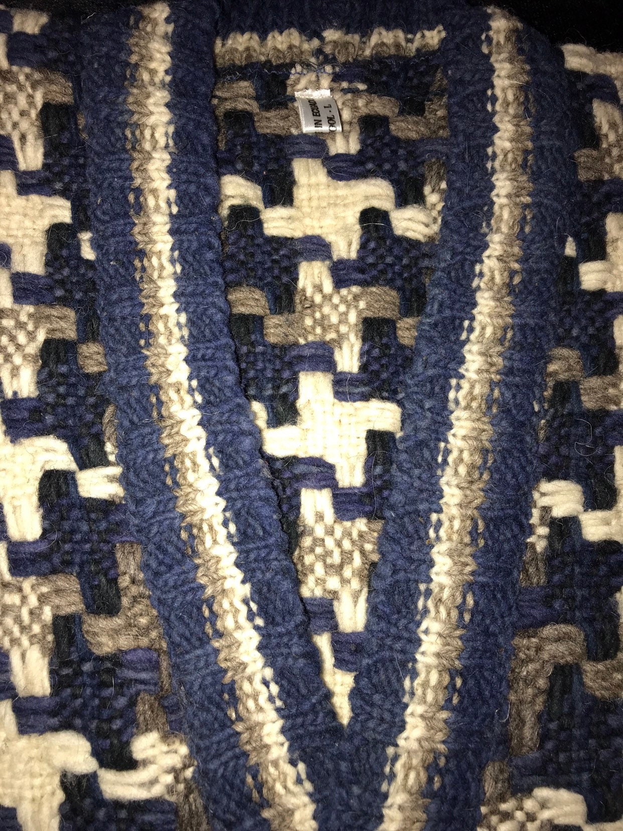 Vintage Ecuador Wool Sweater. Wool Sweater. Hand Made Ecuador Sweater ...