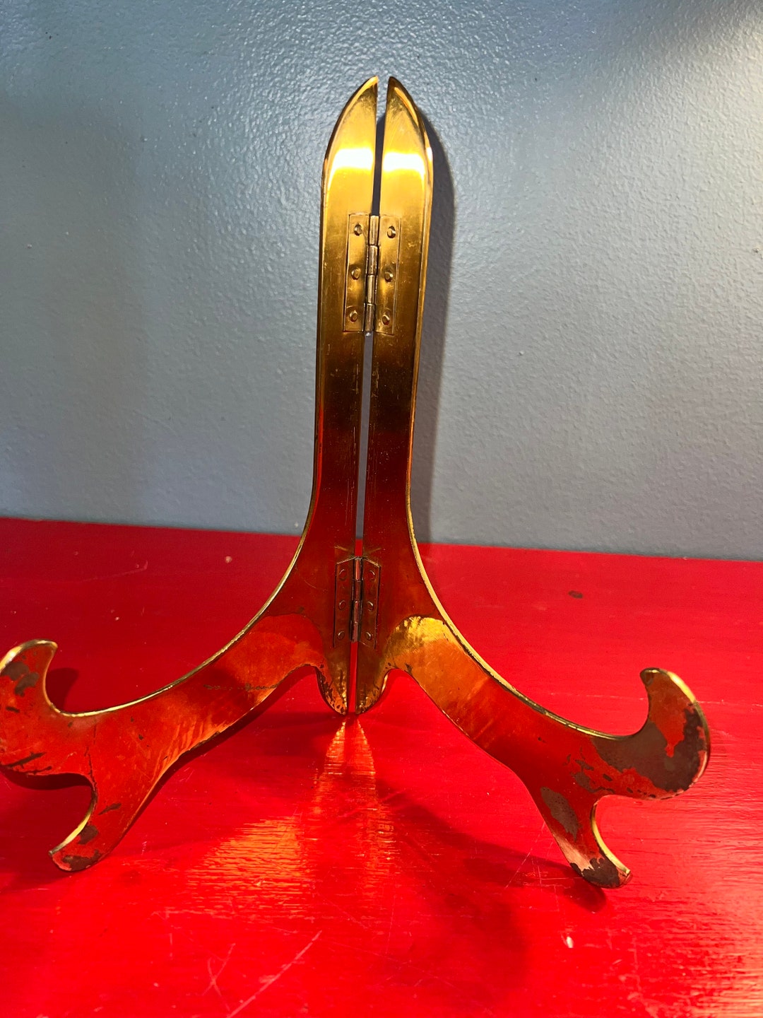 Vintage 1990s Solid Brass Tabletop Easel, 10 - Etsy