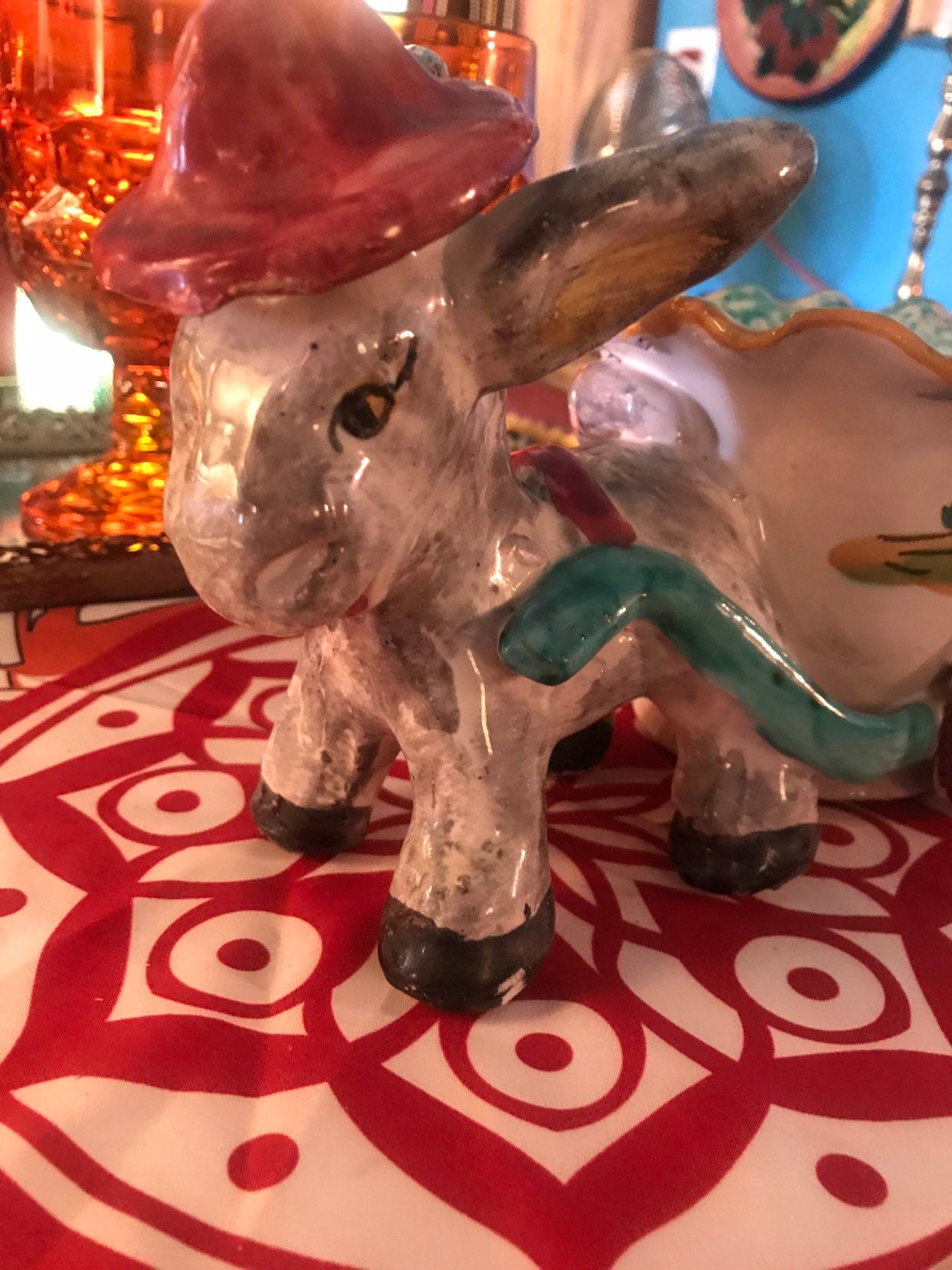 Vintage Donkey Planter. Donkey and Wagon Planter. Made in Italy Donkey ...