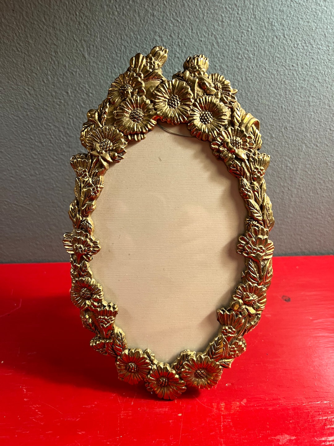 Vintage Intricate Brass Frame. Vintage Brass Frame. Flowers in Brass ...