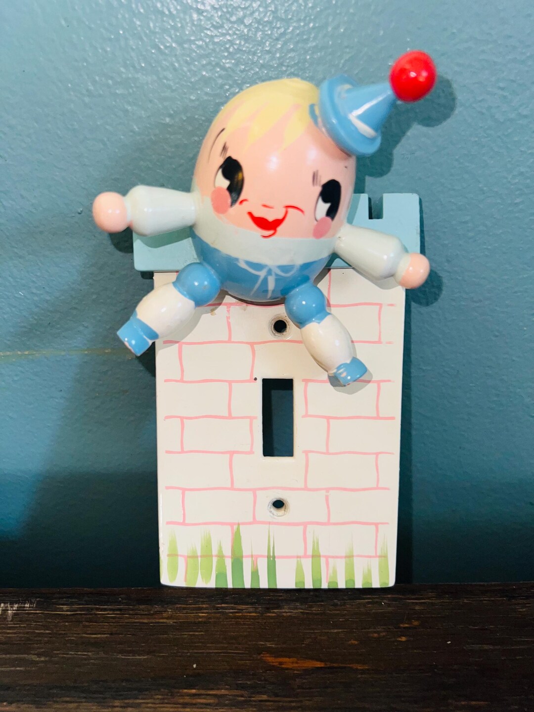 Vintage 1960s Baby Humpty Dumpty Lightswitch Cover, Nursery Decor - Etsy