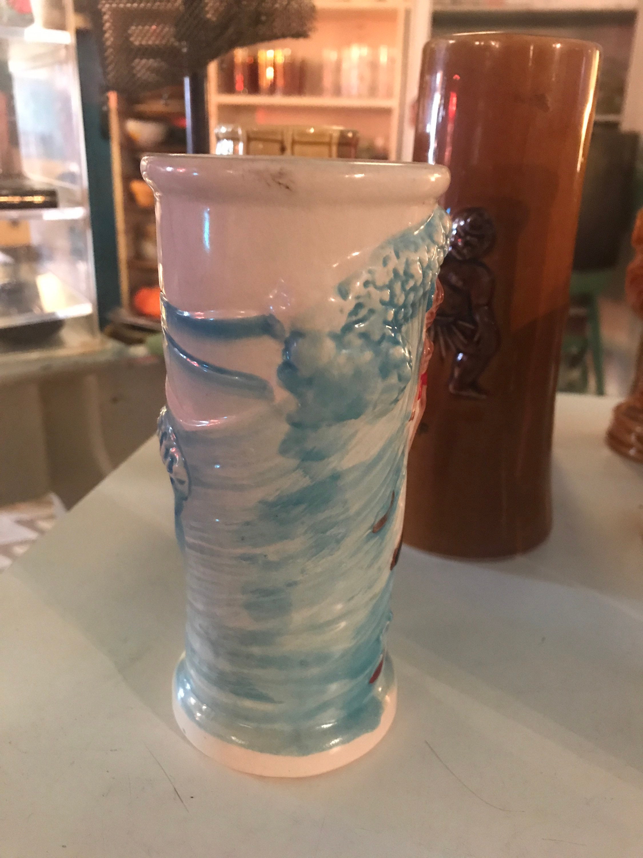 Vintage OMC Surfer Girl Tiki Mug. Vintage Hawaiian Cocktail Glass ...