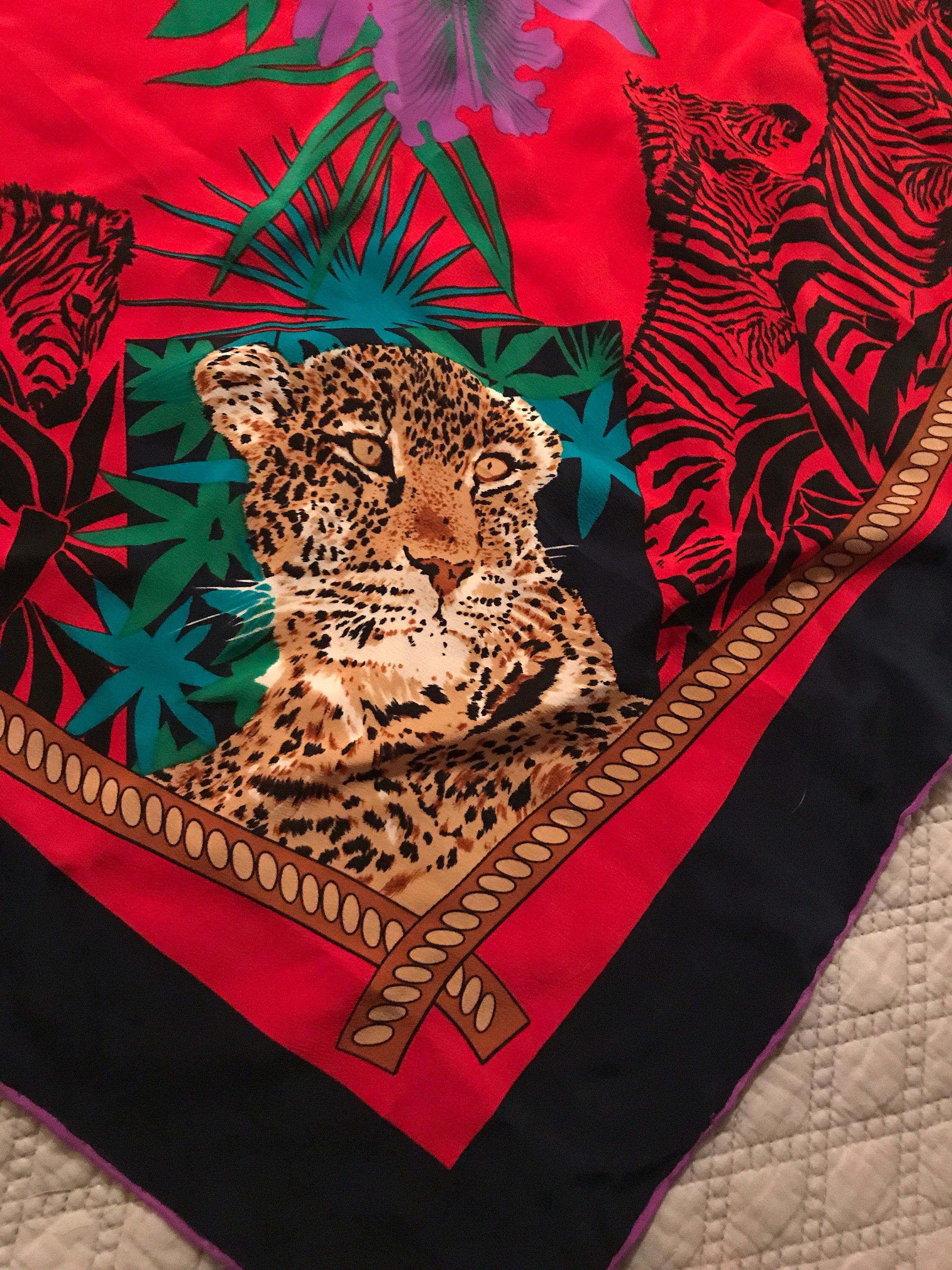 Vintage Scarf. Vintage Gant Gaither Scarf. Tiger Scarf. Gant Gaither.