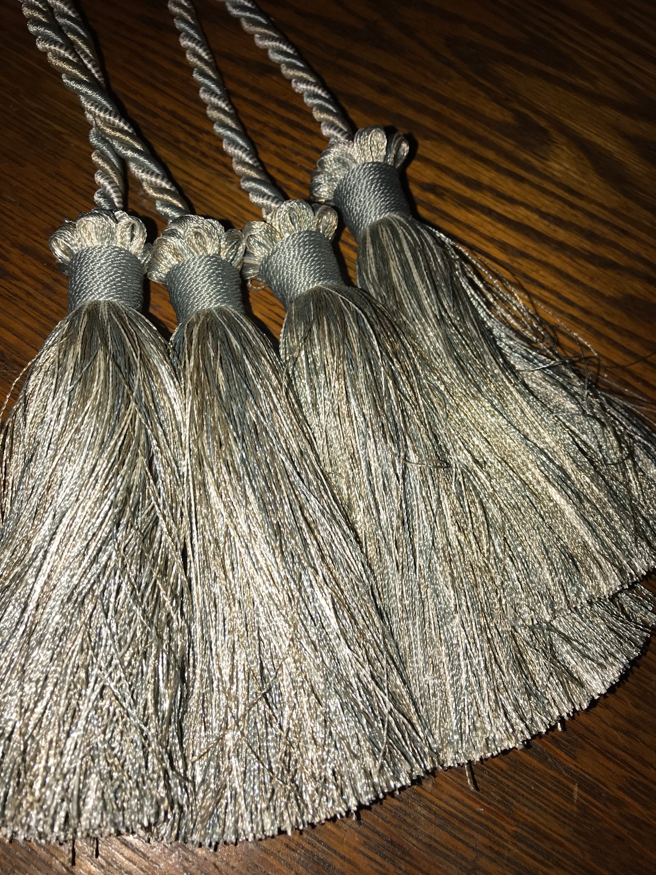 Vintage Set of Two Silver and Gold Rope Tassels. Silver and Gold ...