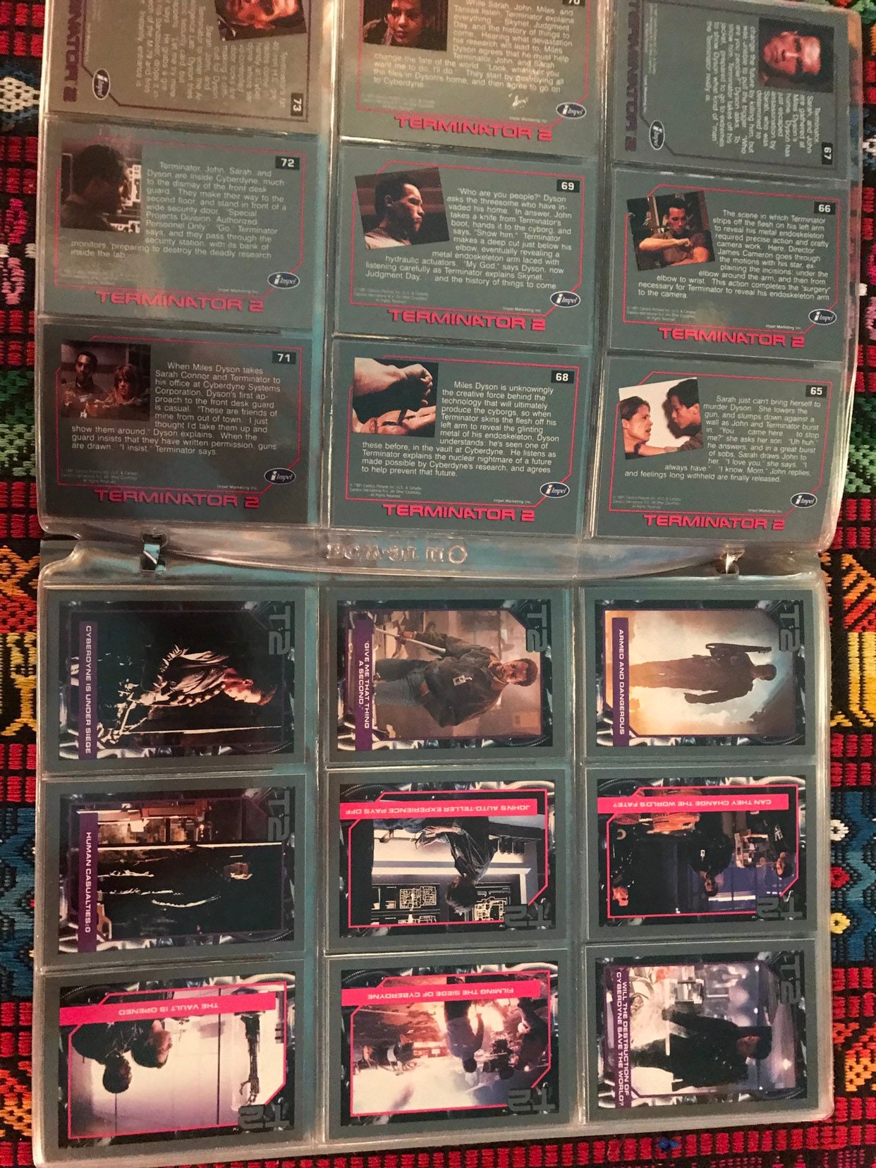 Vintage Terminator Two Complete Set Movie Cards. 1991 Movie Cards. T2 ...