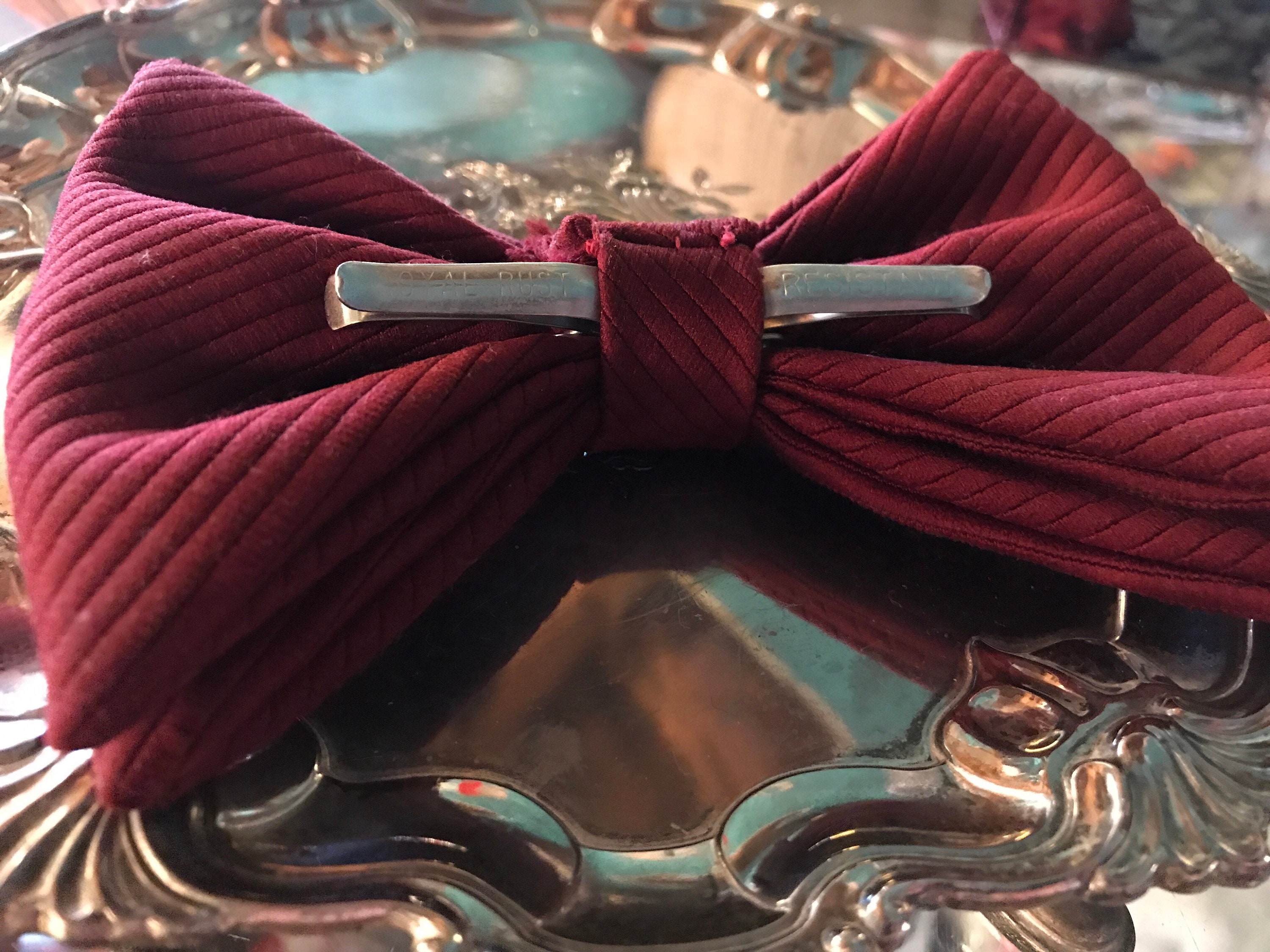 Vintage Maroon Bowtie. Large Vintage Bow Tie. Maroon Bow. Mens Bow Tie ...