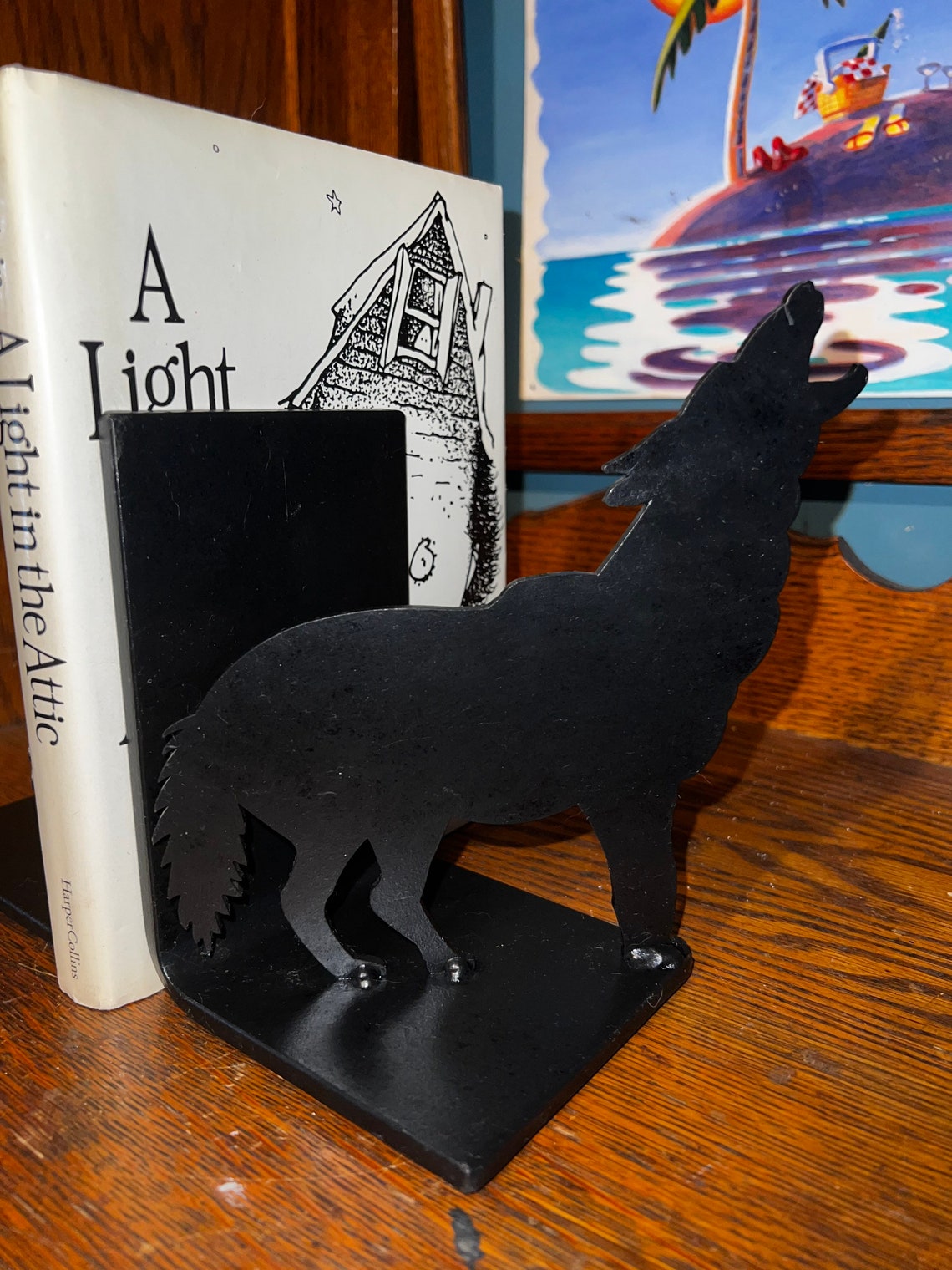 Vintage Metal Wolf Bookends. Wolf Bookends. Howling Wolf Black - Etsy