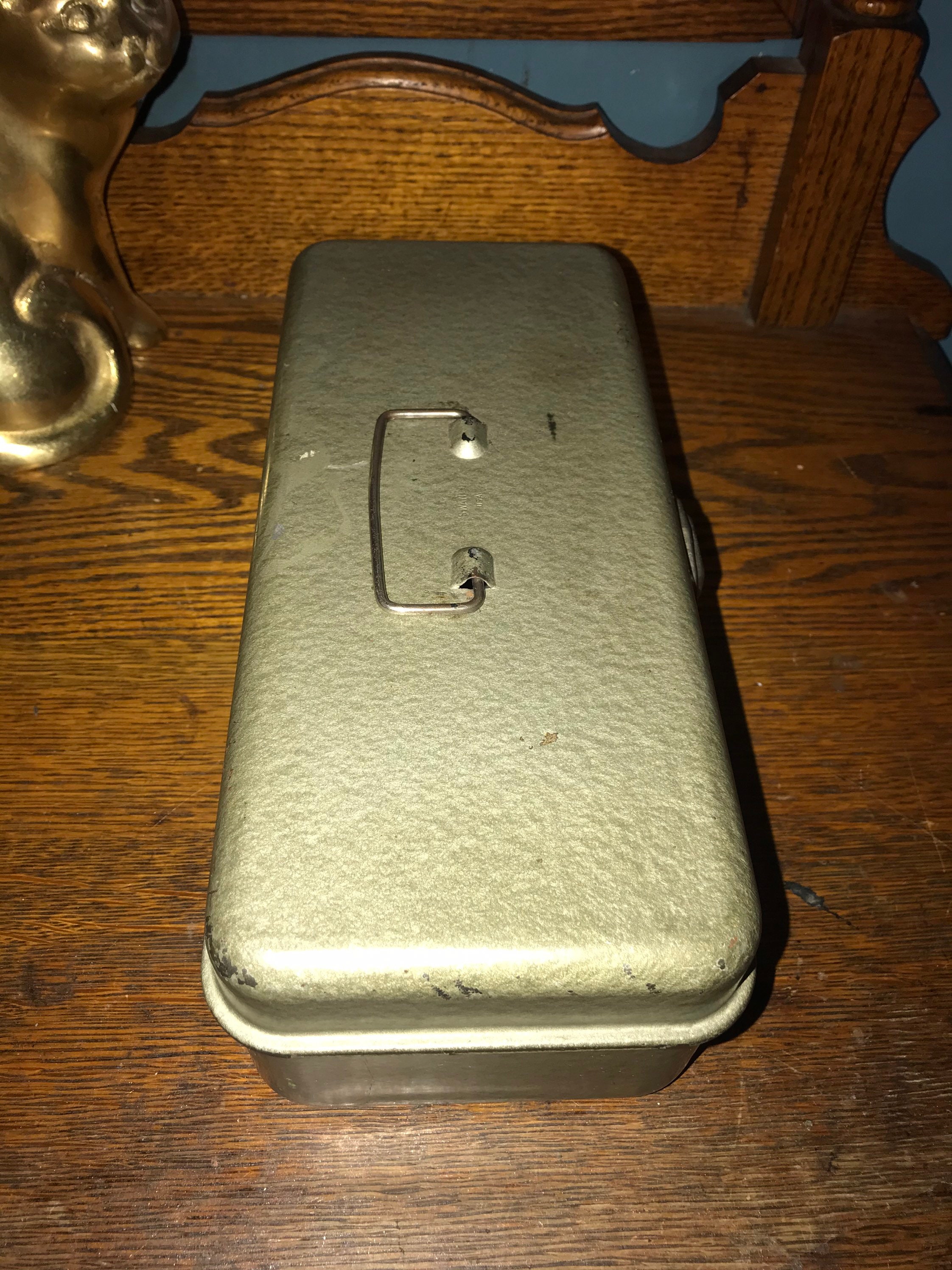 Vintage Swanco Metal Tool Box. Gray Metal Tool Box. Metal Storage Box ...