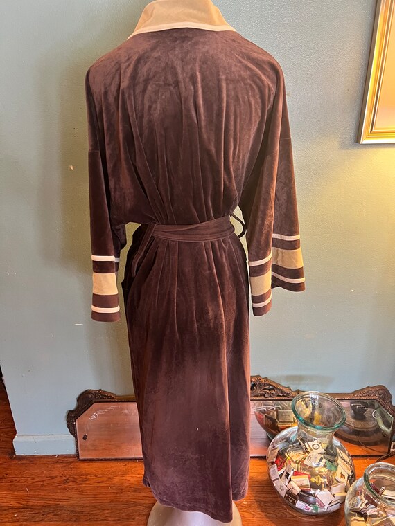 Vintage Brown Christian Dior Monsieur Velour Robe, On… - Gem
