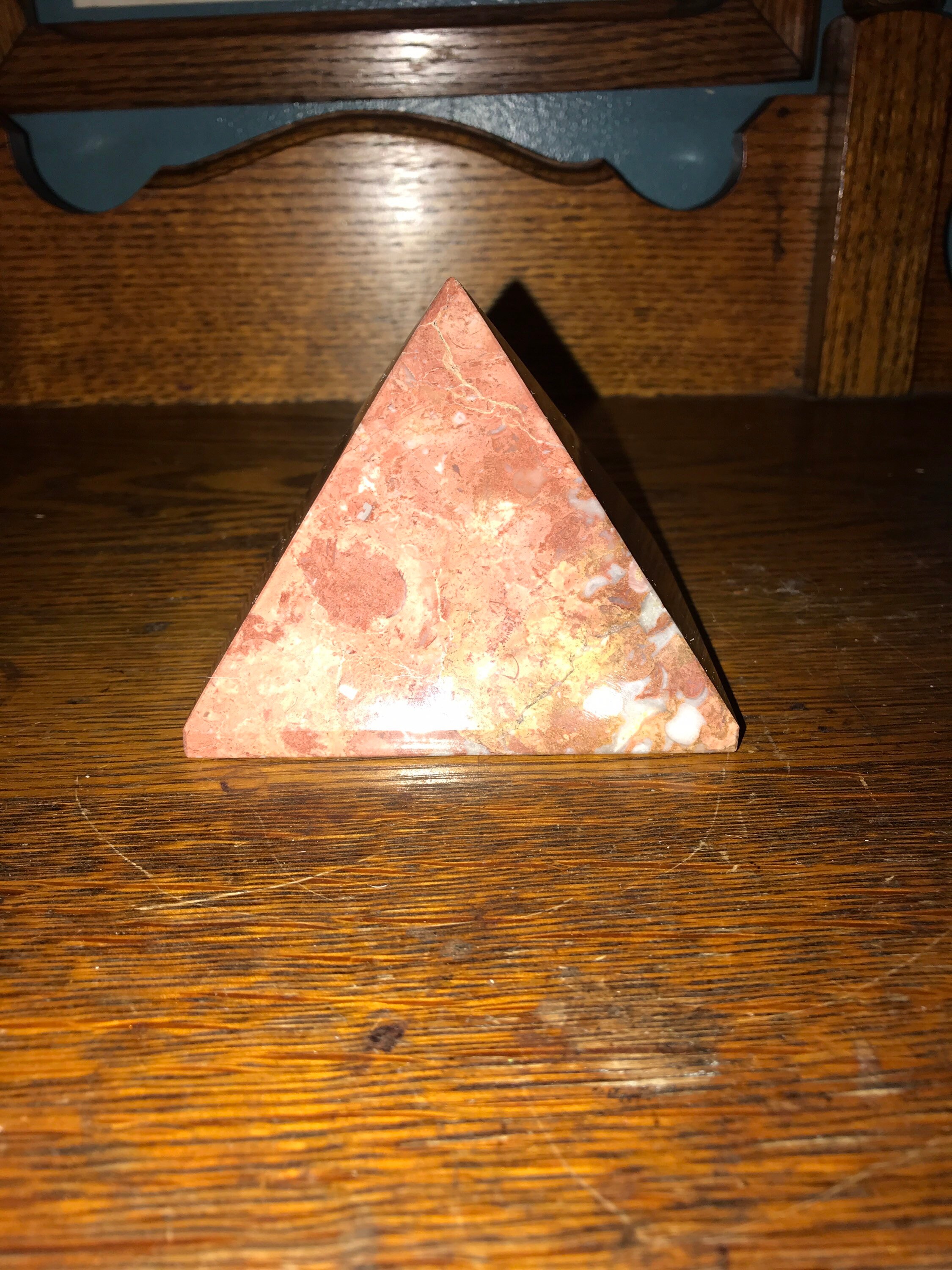 Vintage Marble Pyramid Paperweight Geometric Paper Weight. Marble ...
