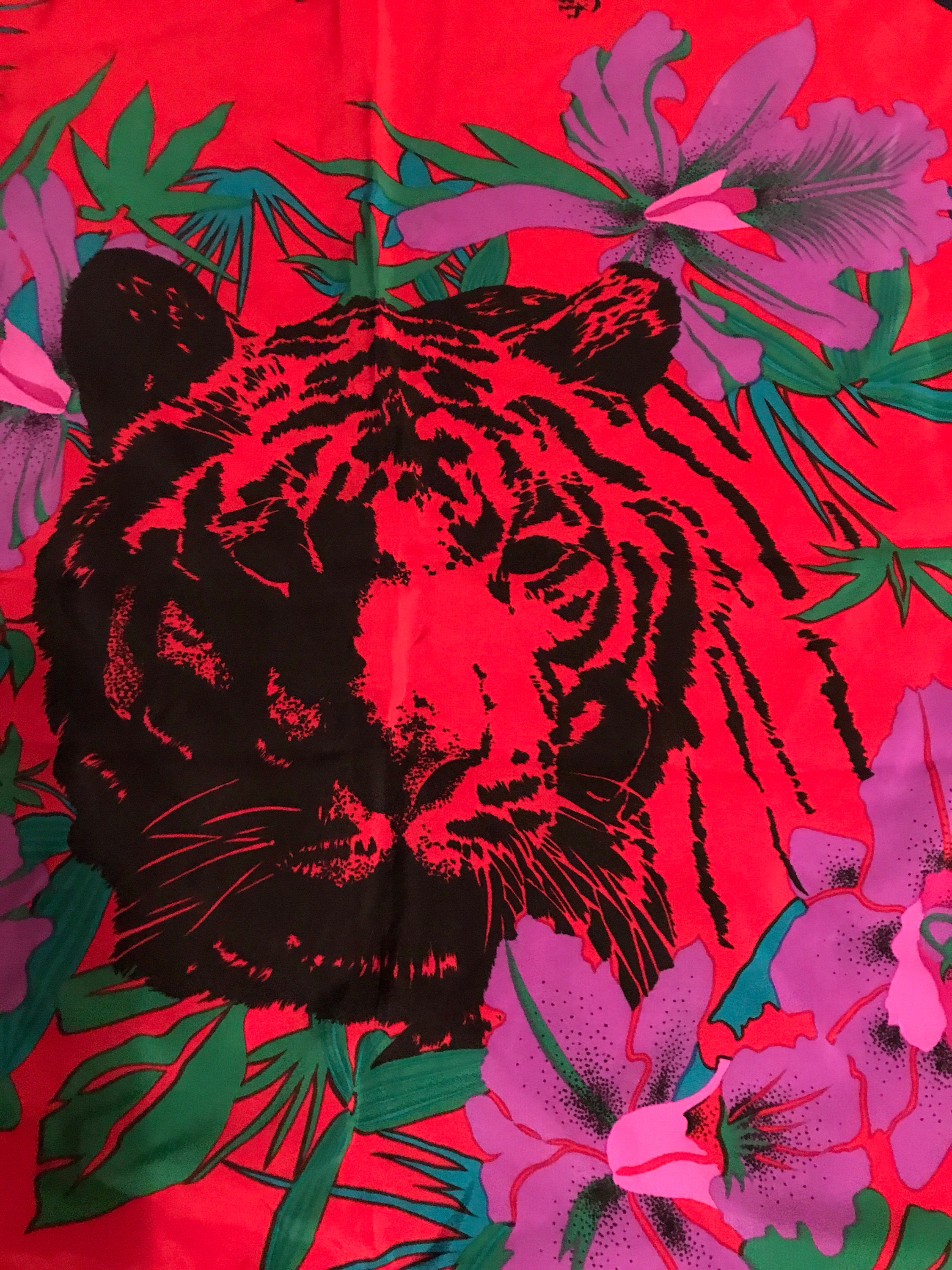 Vintage Scarf. Vintage Gant Gaither Scarf. Tiger Scarf. Gant Gaither.