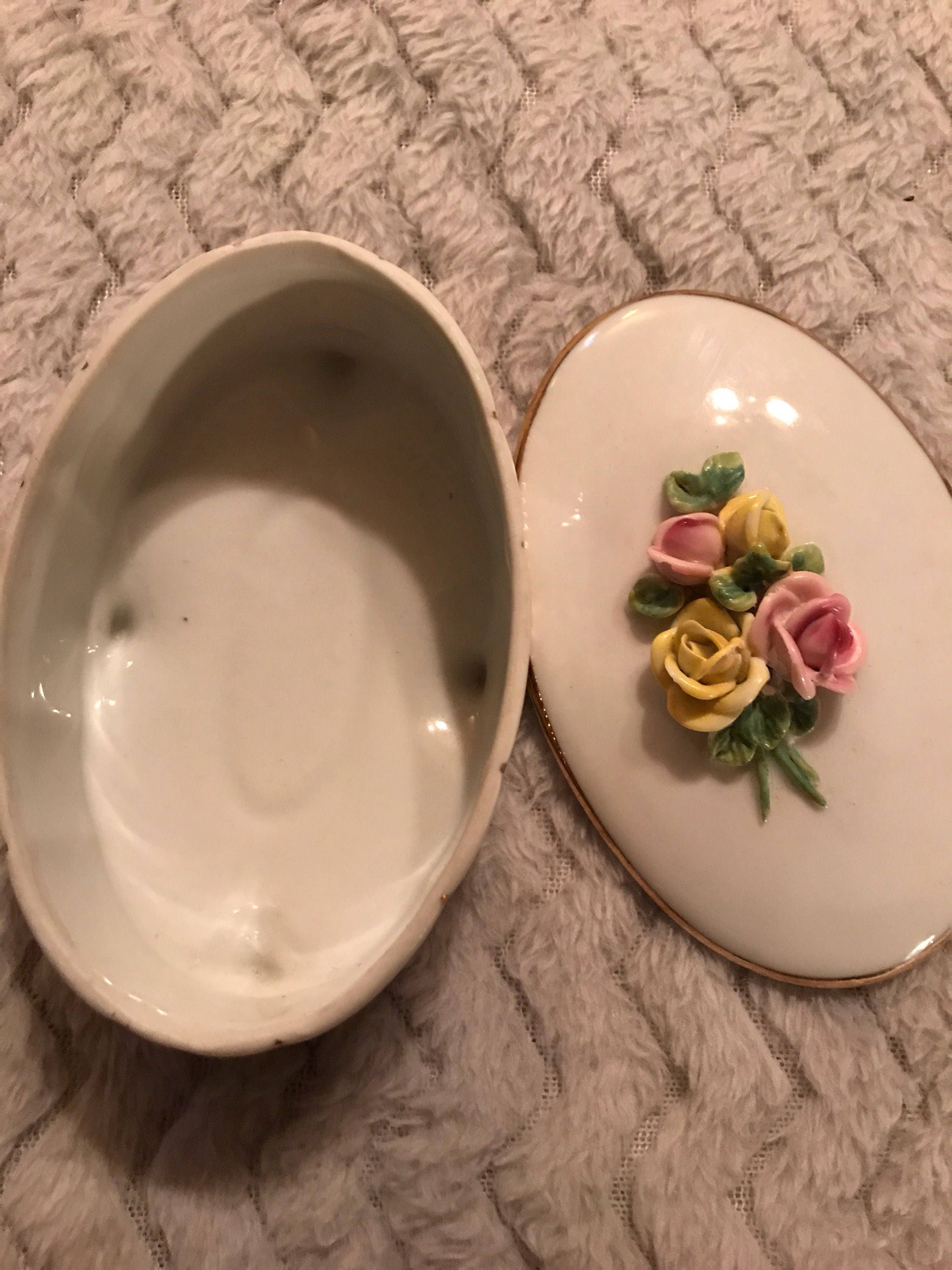 Vintage Bavarian Trinket Dish. Bavarian Flowers Dish. Bavarian ...
