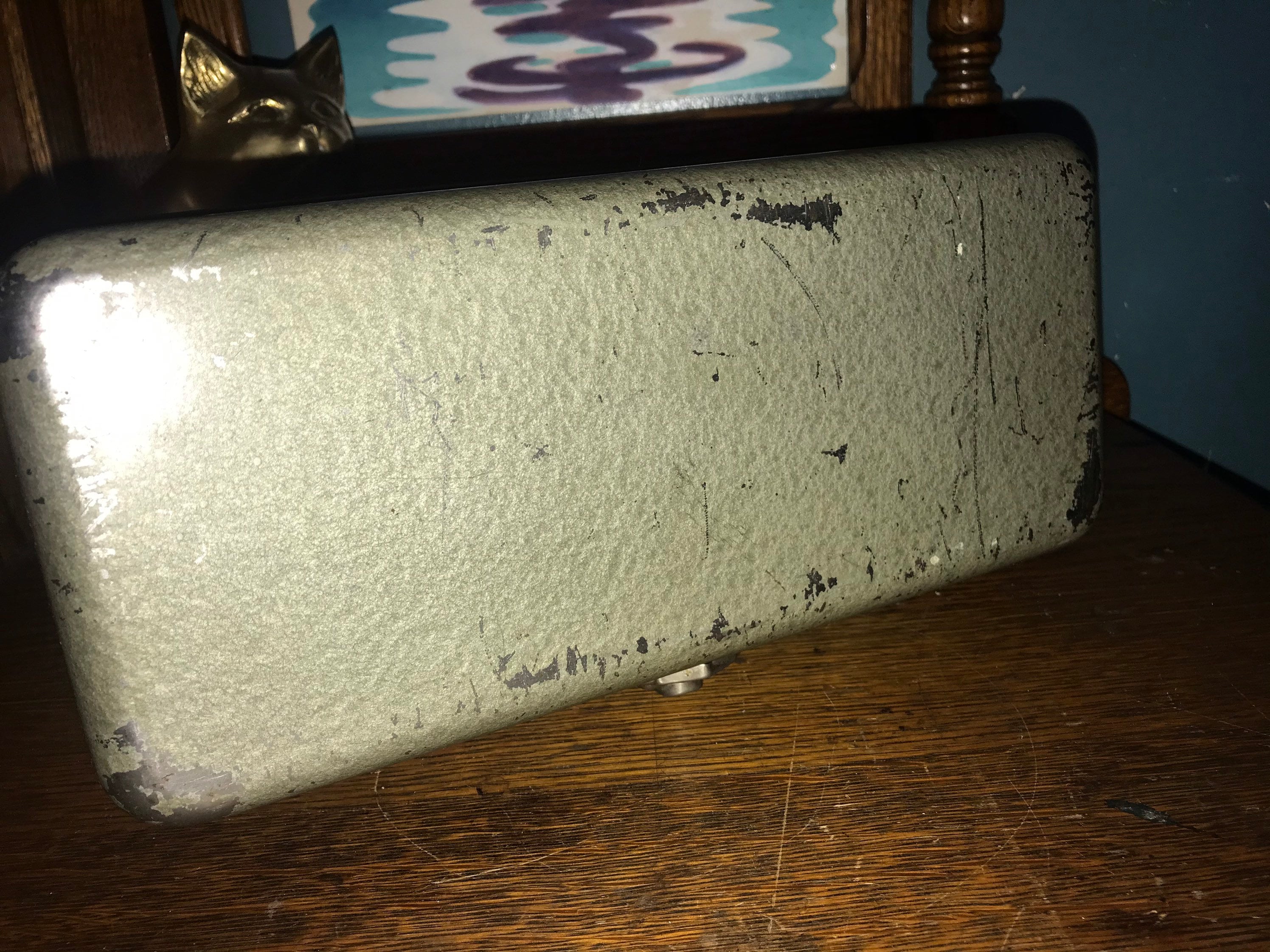 Vintage Swanco Metal Tool Box. Gray Metal Tool Box. Metal Storage Box ...