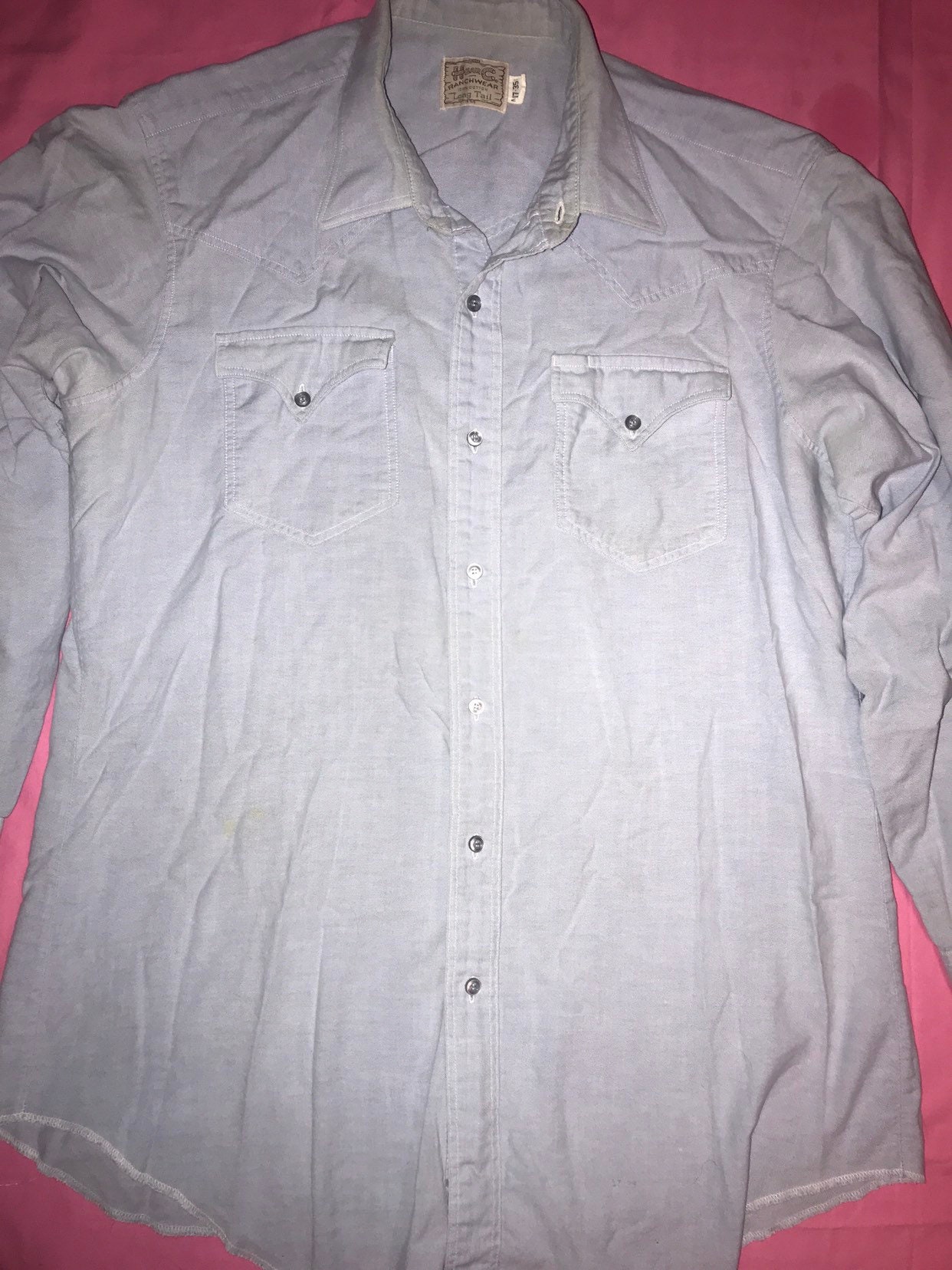 Vintage H Bar C Ranchwear Shirt. Blue Western Shirt. Ranchwear Western ...