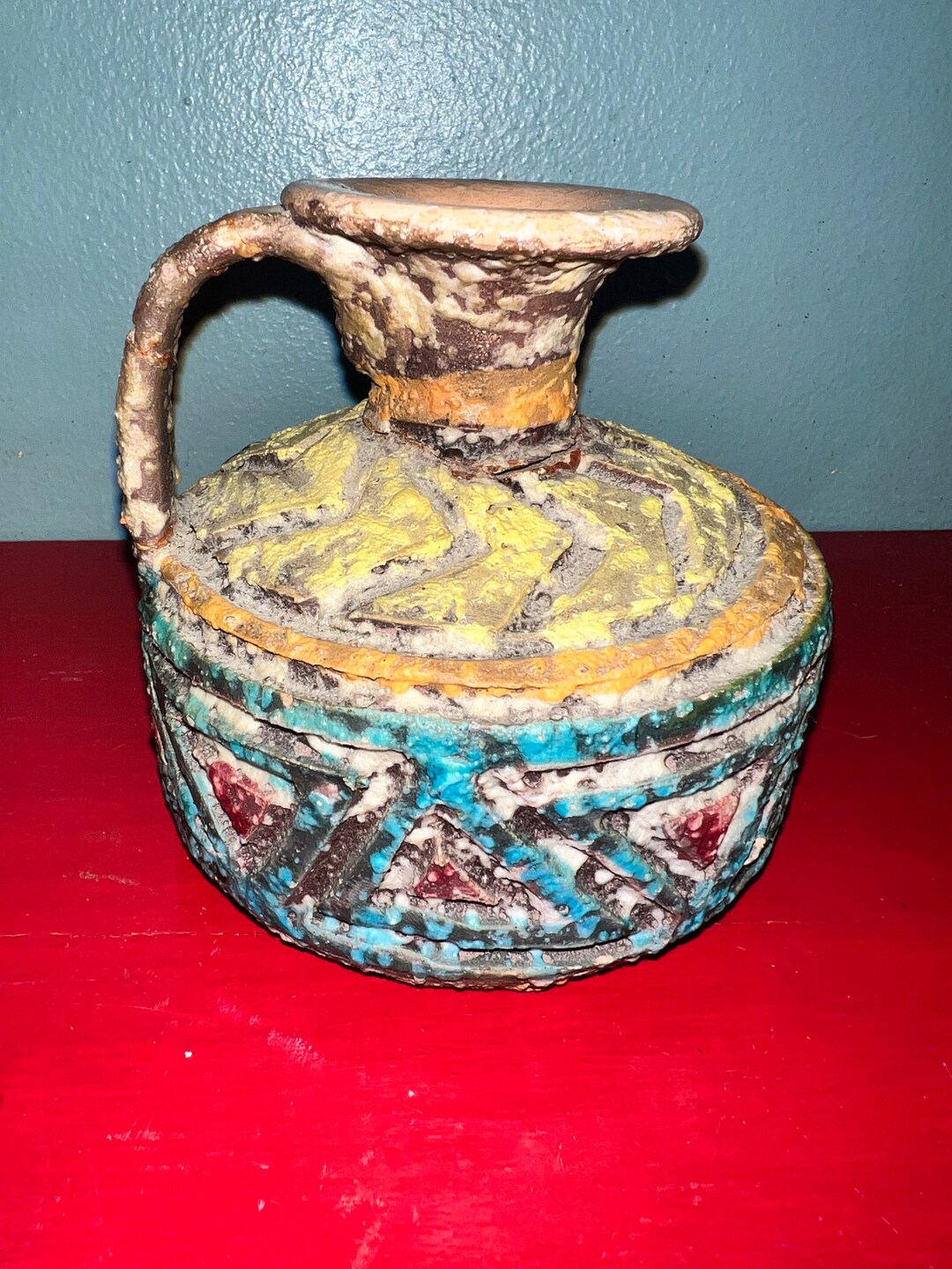 Vintage Italian Pottery Jug. Handmade Fanciullacci Art Pottery - Etsy