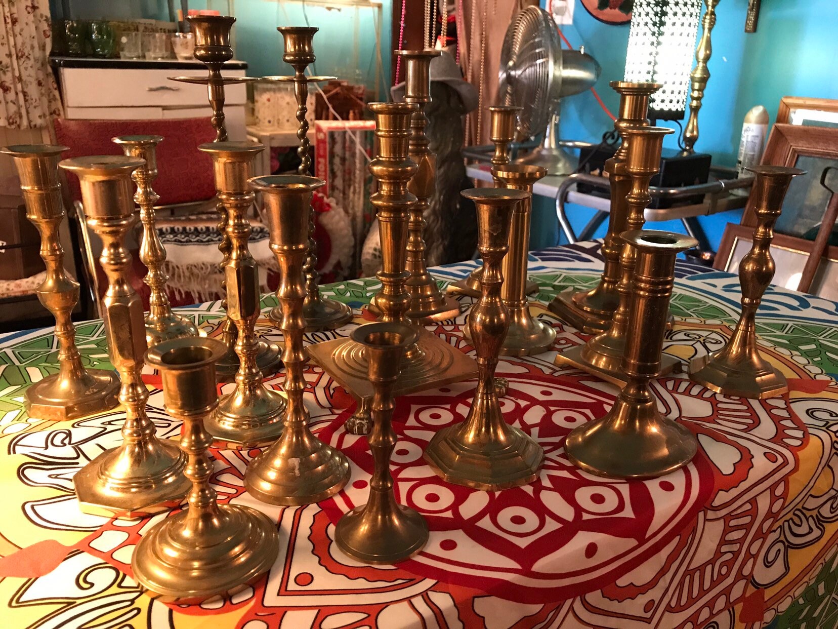 Vintage Brass Candlestick Lot. Lot of Brass Candlesticks. Vintage Brass ...