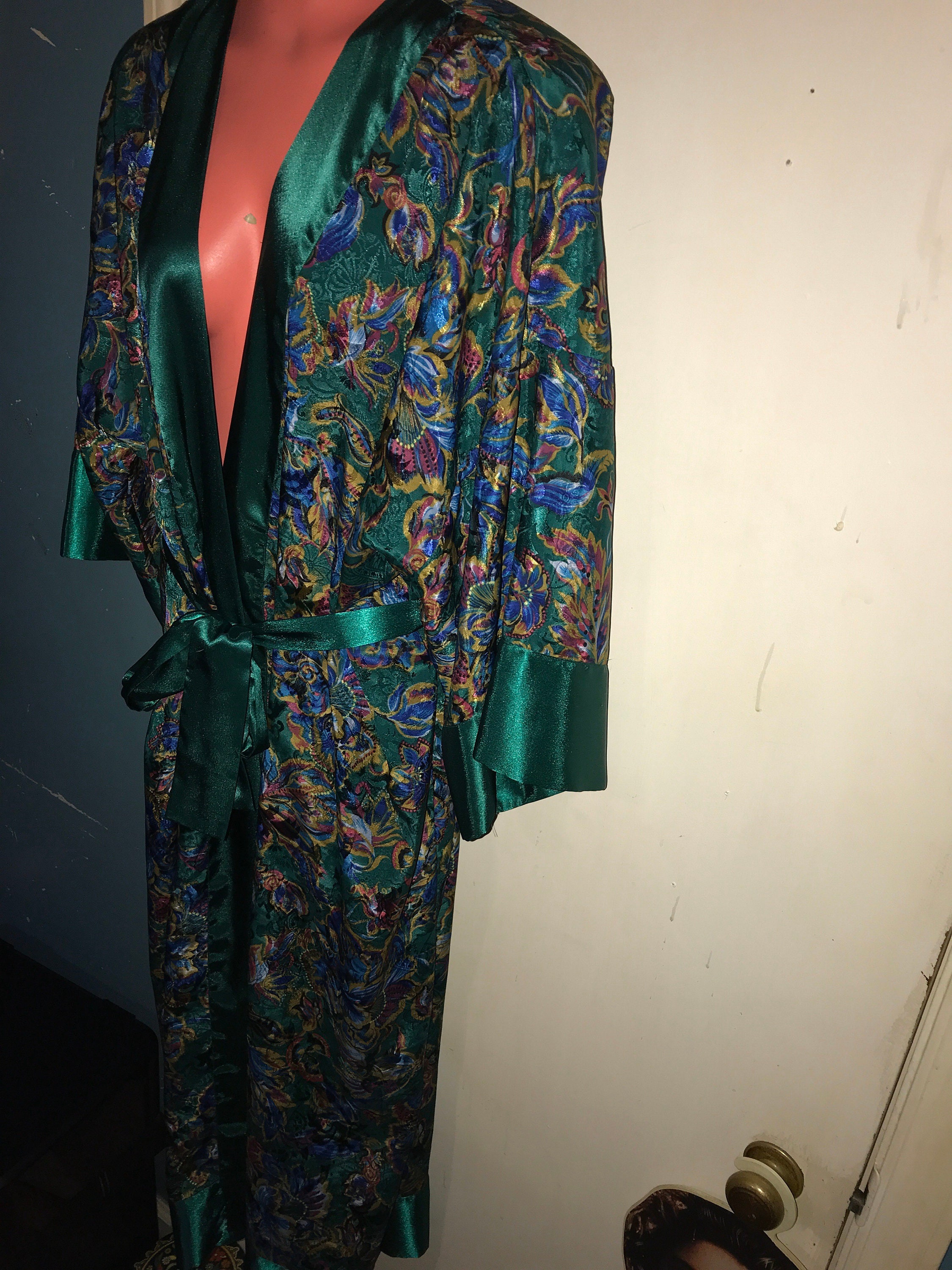 Vintage Victoria's Secret Satin Robe. Vintage Victoria's Secret Green ...