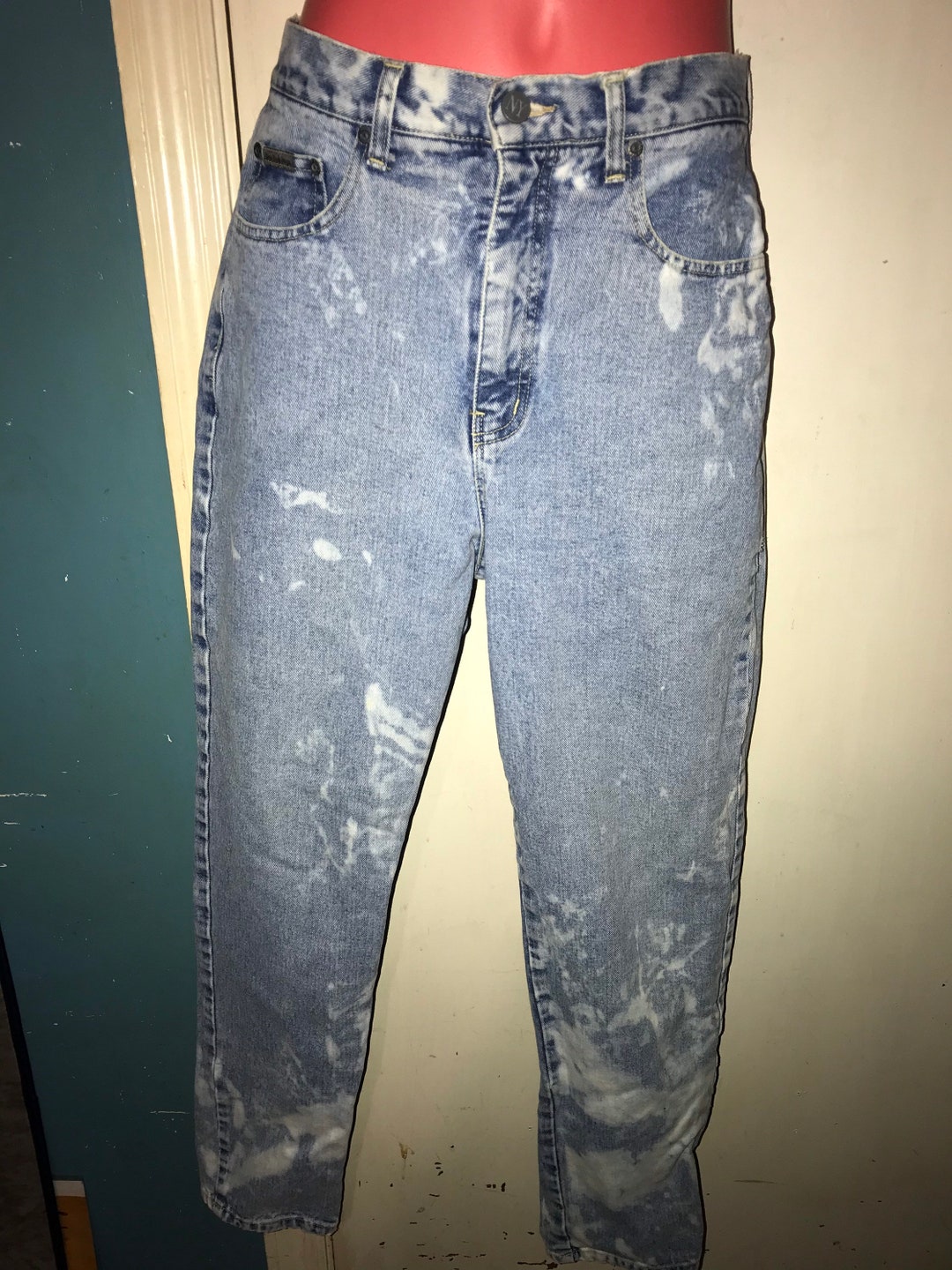 Vintage 90s Bleached Jeans. Excellent Bleached Out Distressed - Etsy