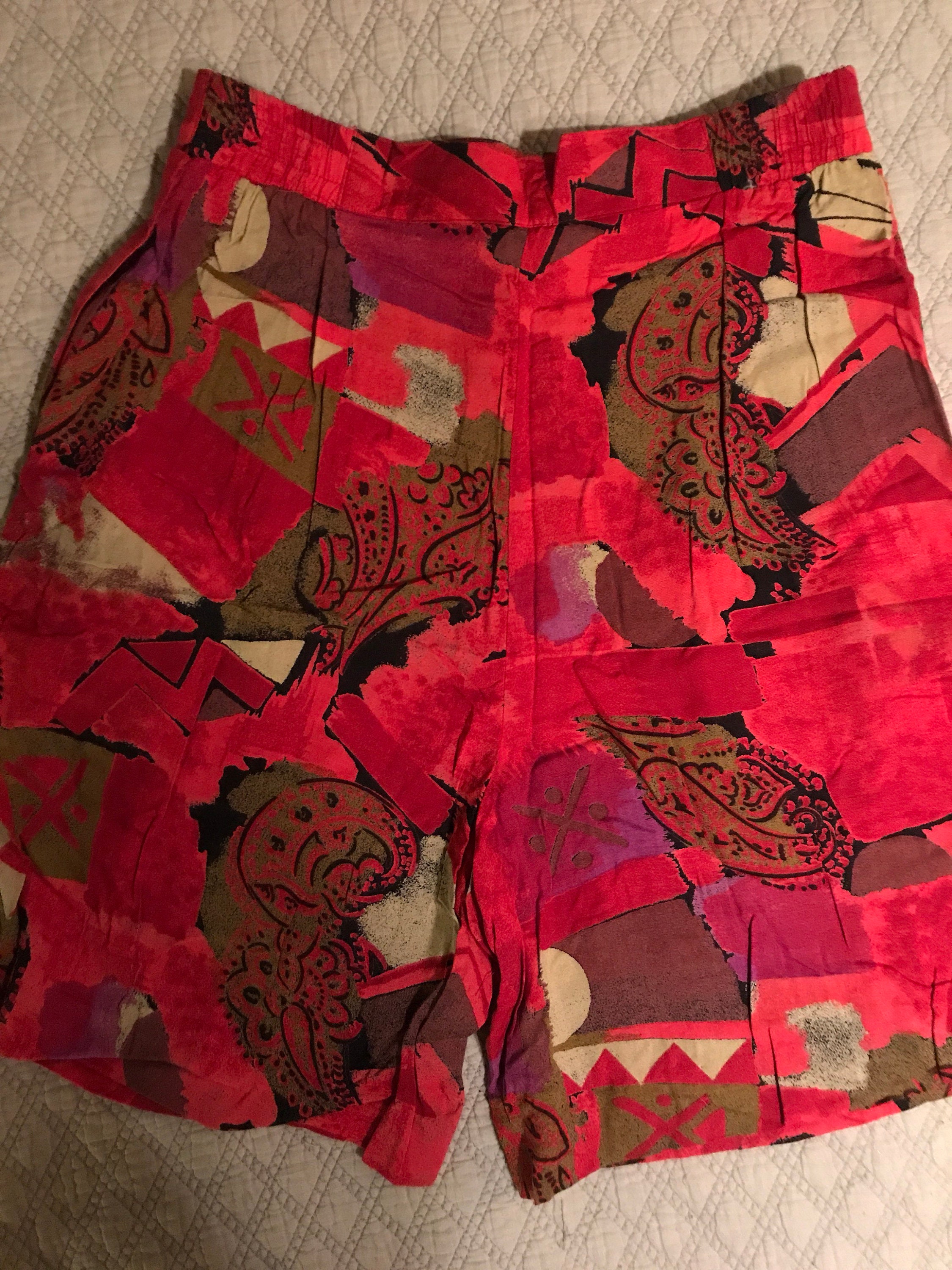 Vintage 80's Shorts. Red 80's Shorts. 1980s Women's Shorts. Vintage Red ...