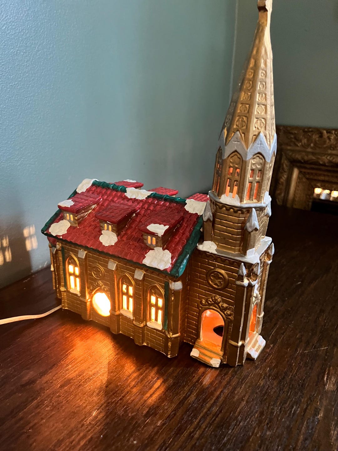 Vintage 1980s Ceramic Light up Church, Christmas Decor - Etsy