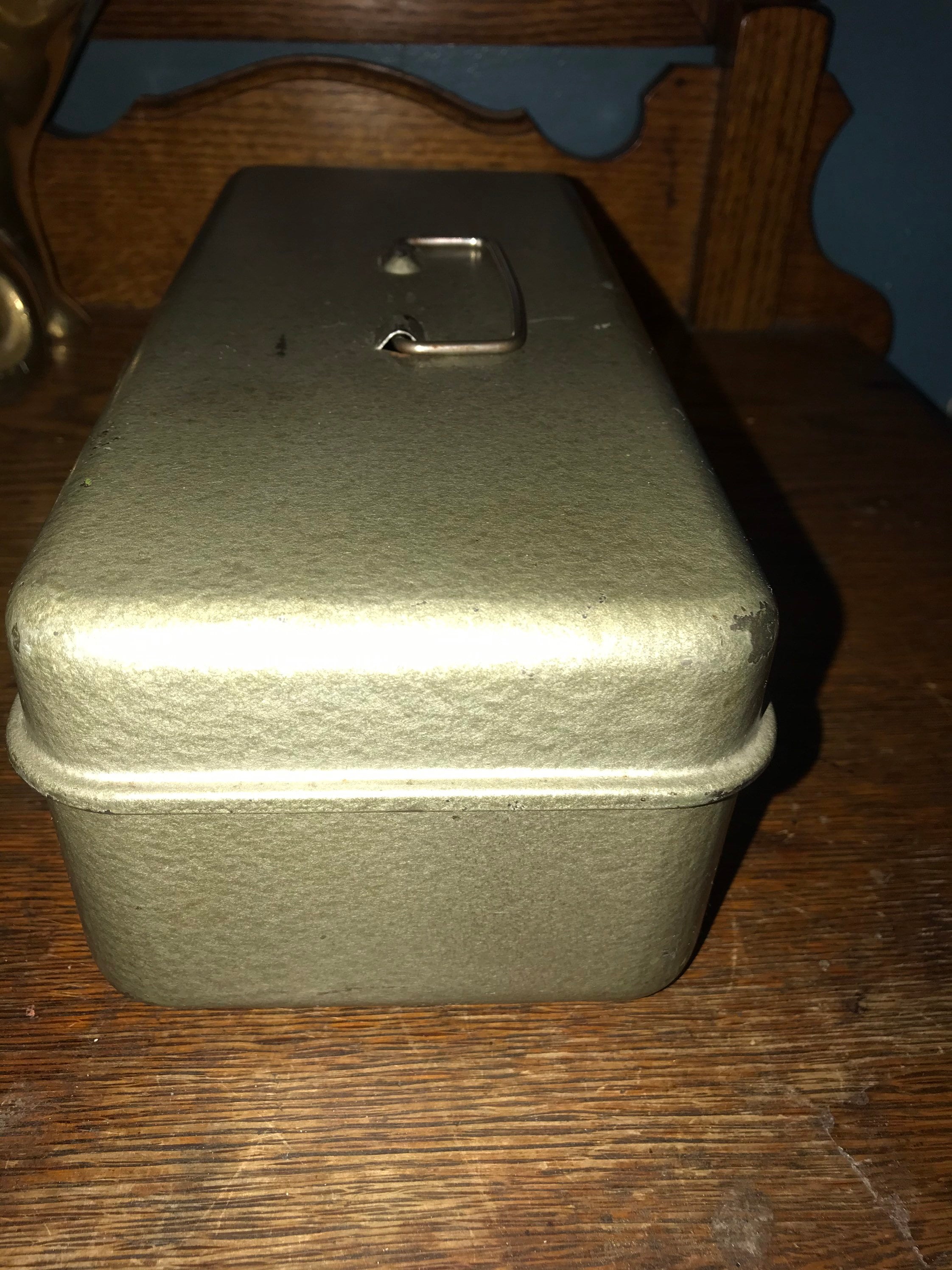 Vintage Swanco Metal Tool Box. Gray Metal Tool Box. Metal Storage Box ...