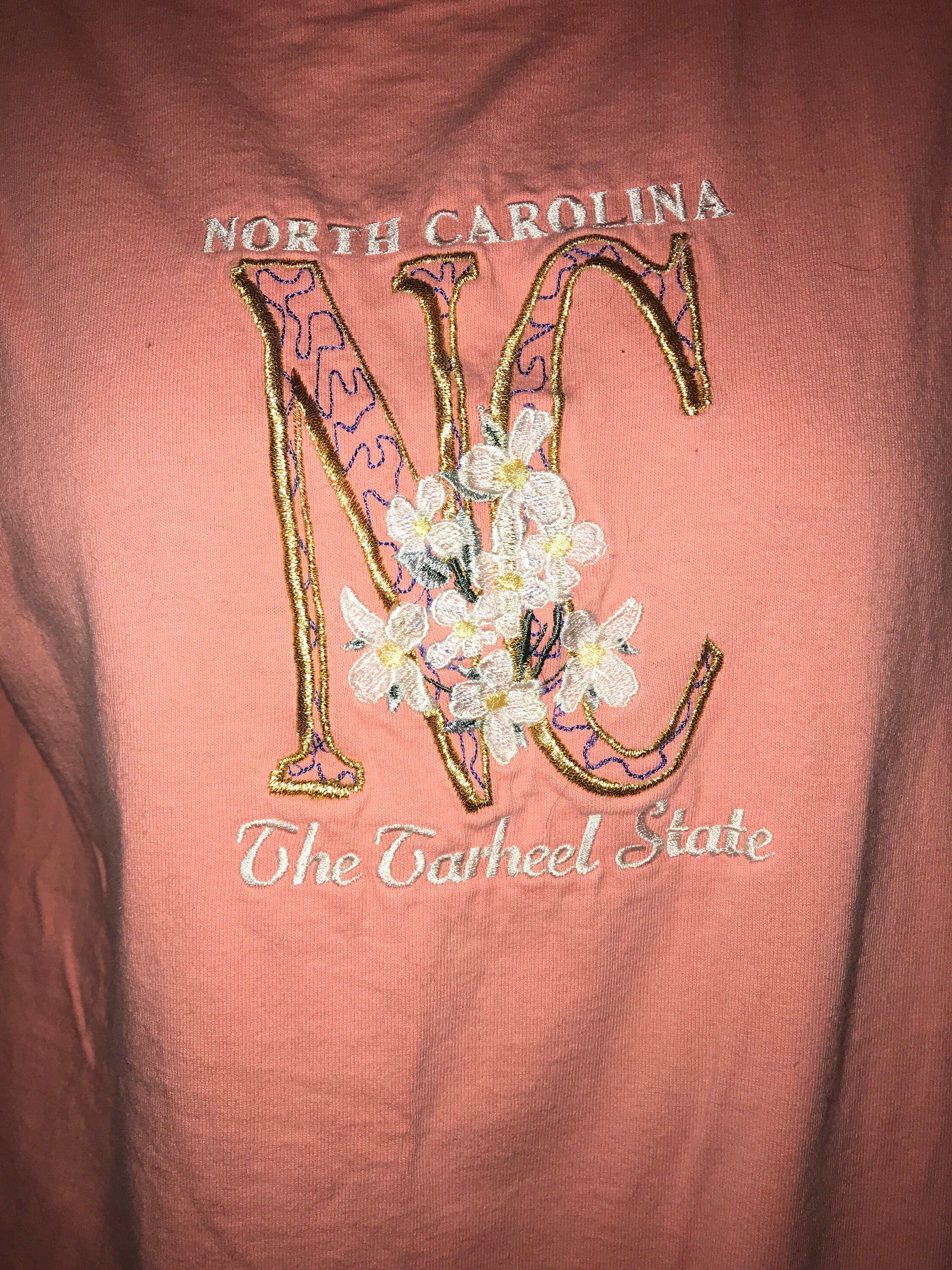Vintage North Carolina T-shirt. Pink North Carolina T-shirt. | Etsy