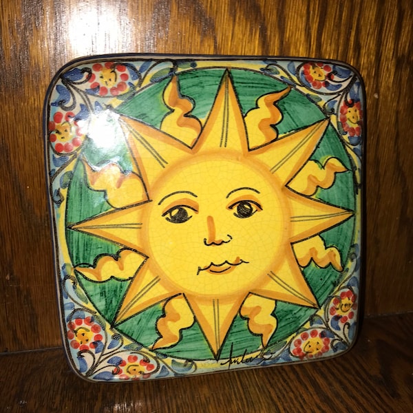 Painted Terra Cotta Tiles - Etsy