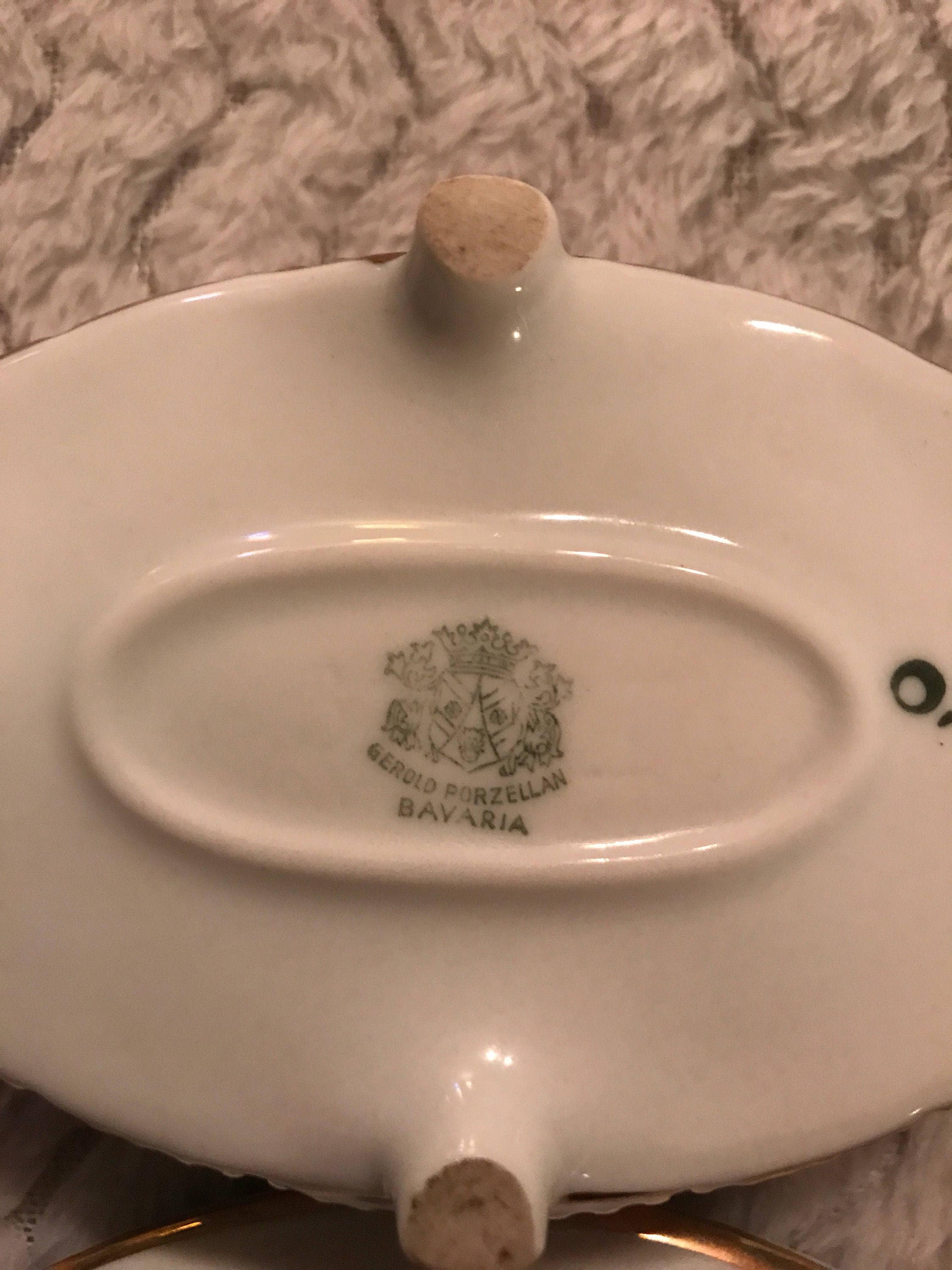 Vintage Bavarian Trinket Dish. Bavarian Flowers Dish. Bavarian ...