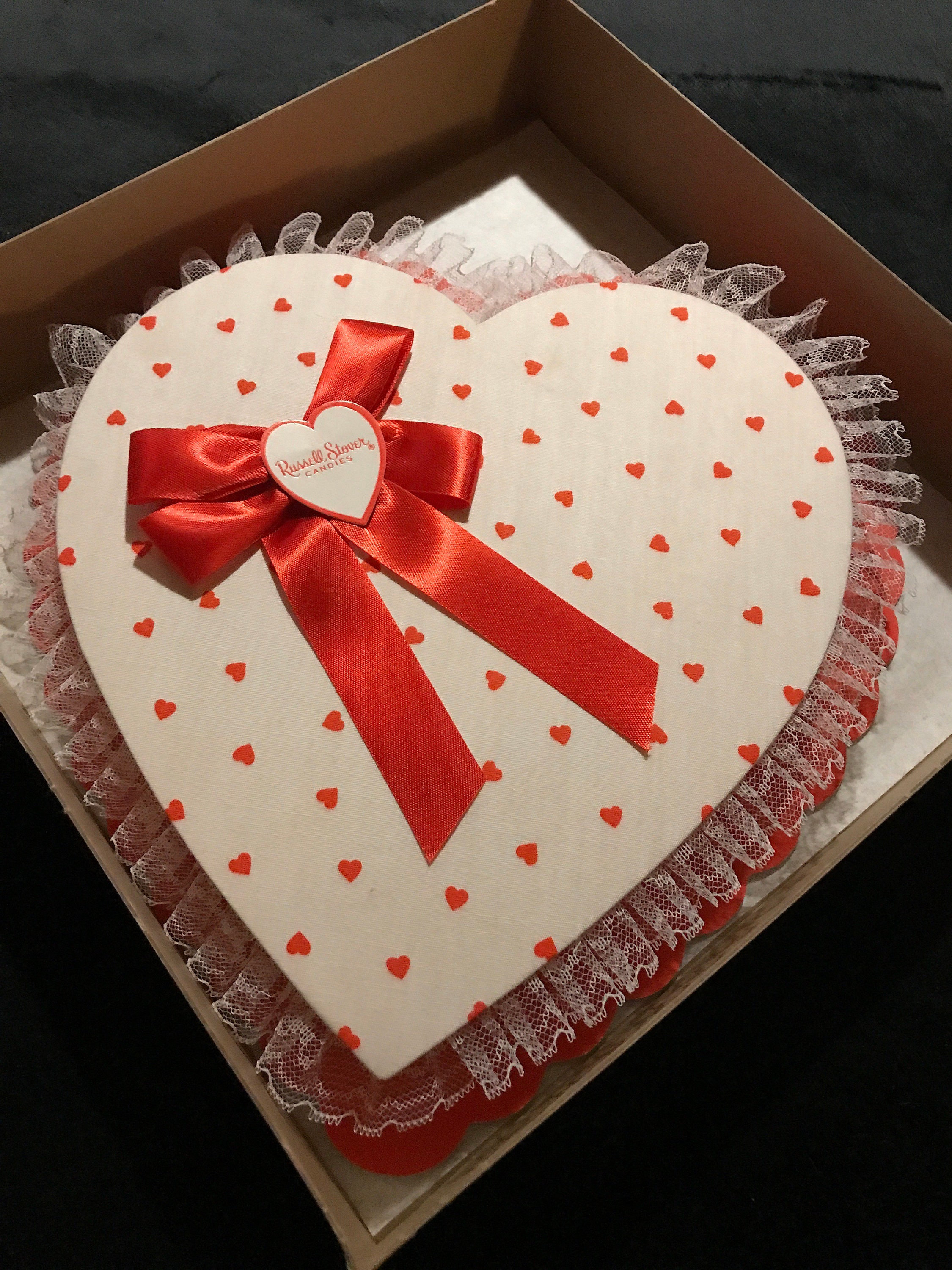 Valentines Day Heart Box. Valentine Heart. Russell Stover Heart Candy ...