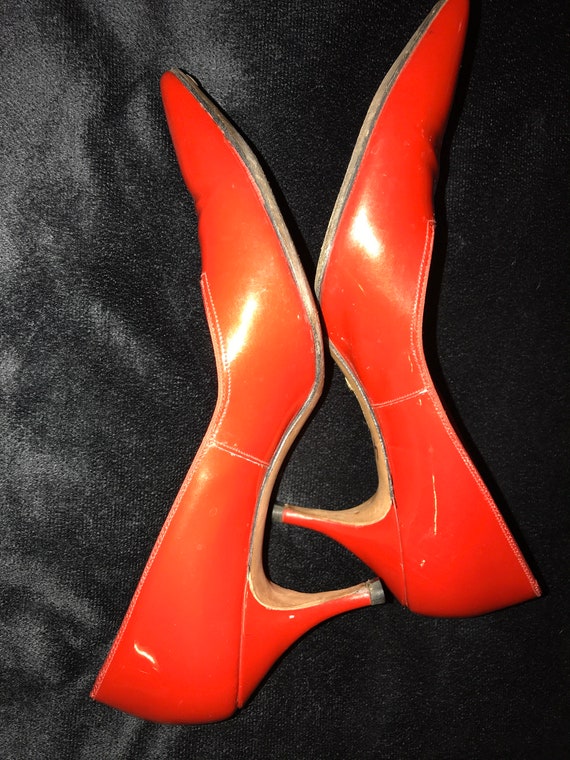 Vintage Red Patent Leather High Heels.Anthony Dalezzi… - Gem