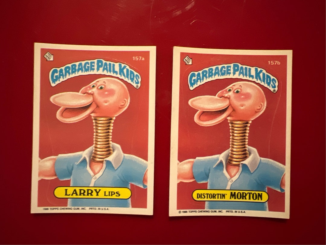 Vintage Garbage Pail Kids Cards Set of Two. 1986 Garbage Pail Kids. 157 ...