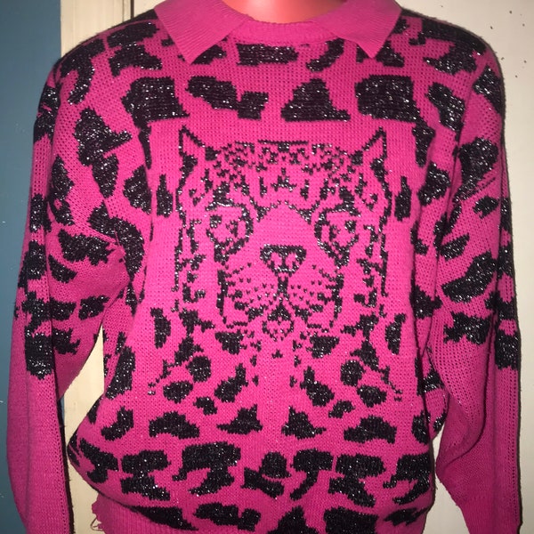 Leopard Sweater - Etsy