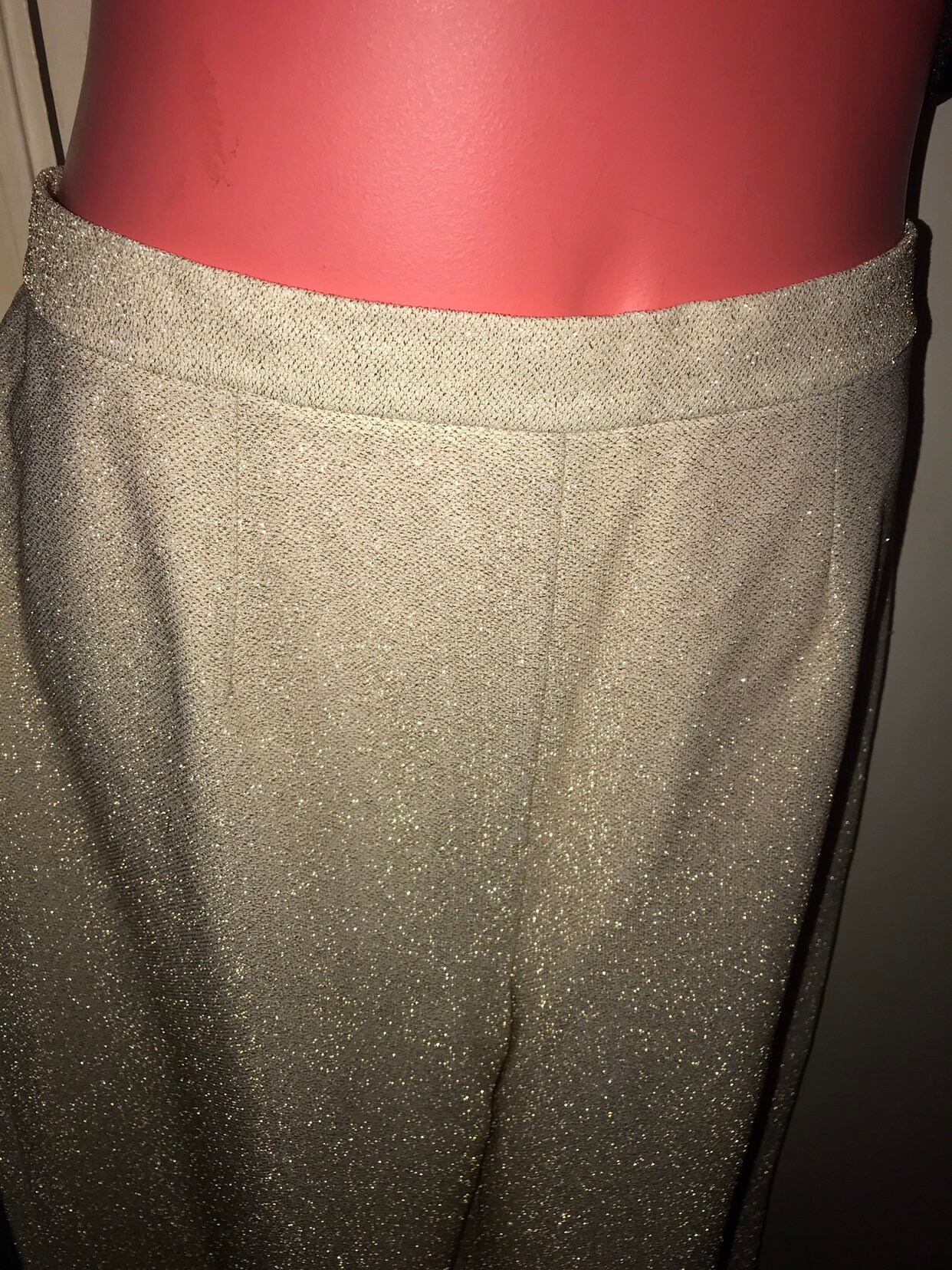 Vintage Gold Wide Leg Pants. Gold Metallic Bell Bottom Pants. Gold ...