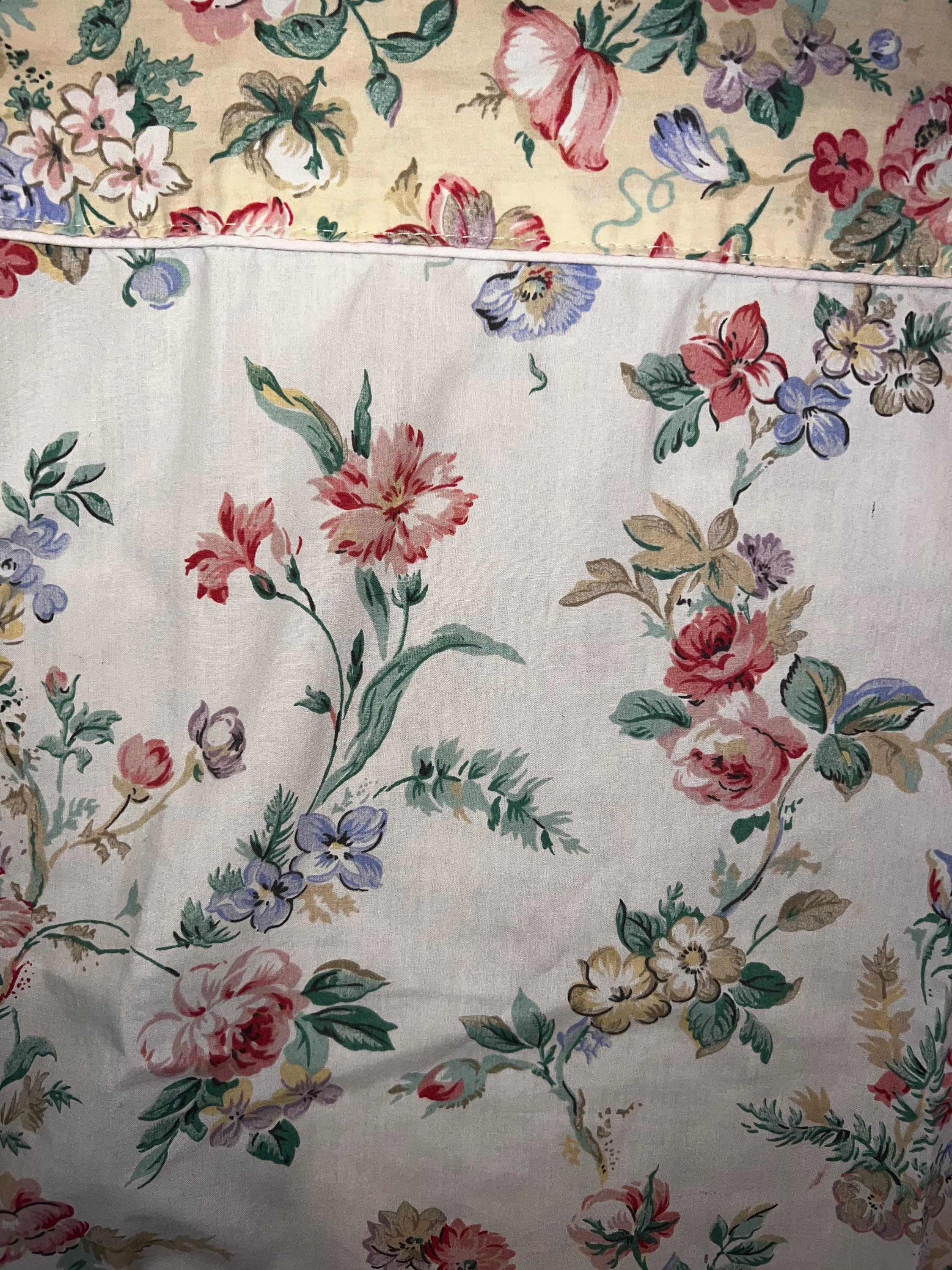 Vintage Laura Ashley Floral Full Size Flat Sheet. Laura Ashley Tan With ...